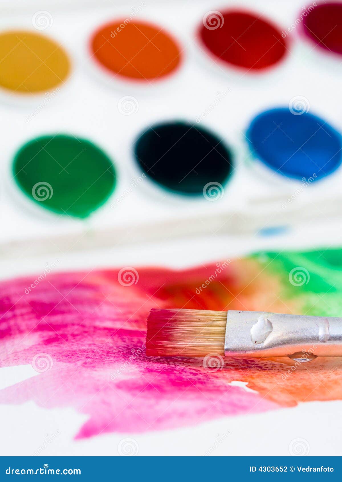 Wet painting stock photo. Image of water, child, paintbrush - 4303652