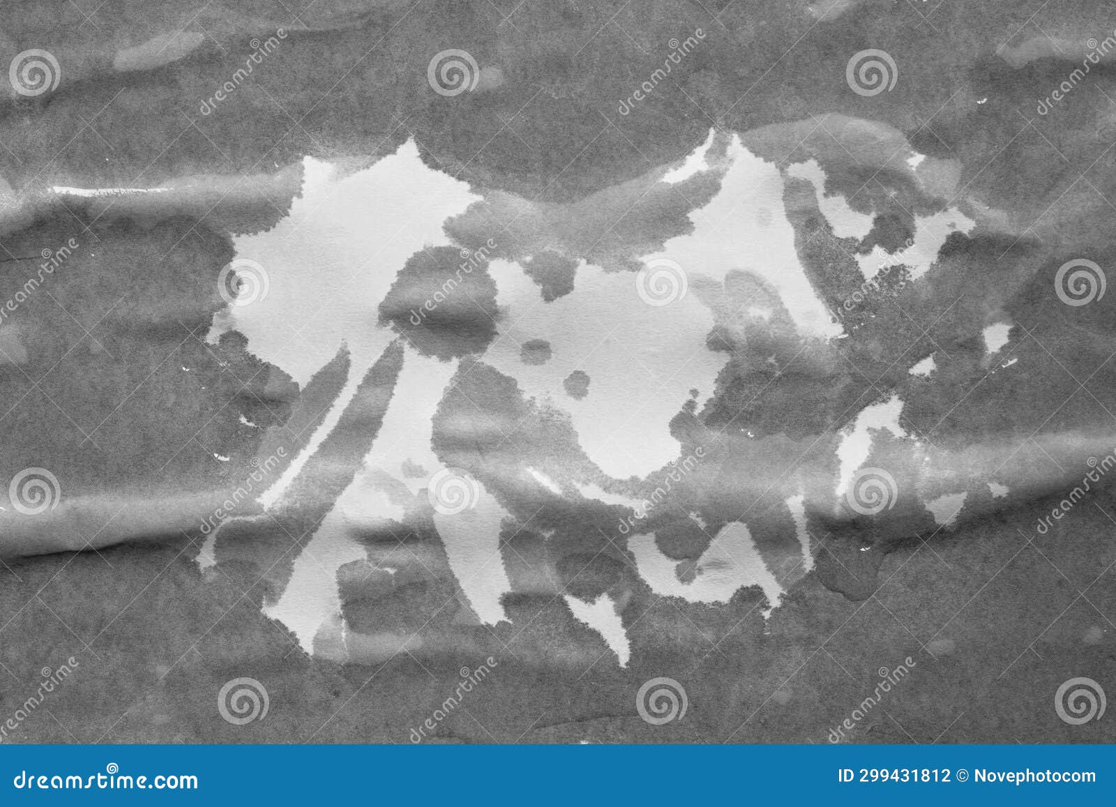 Wet Paper Texture with Wet Spots. Blank Wet Dark Paper Sheet with ...