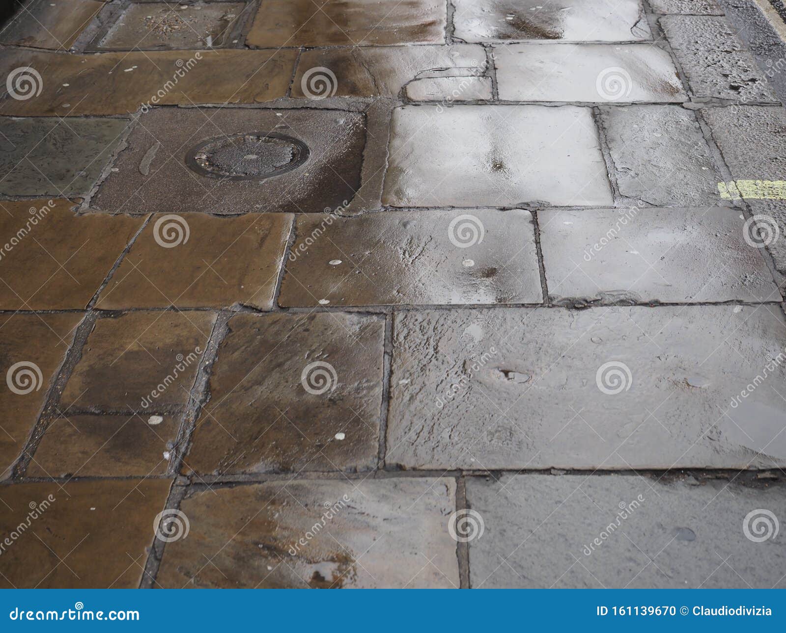 Wet pavement background stock photo. Image of copy, textured - 161139670