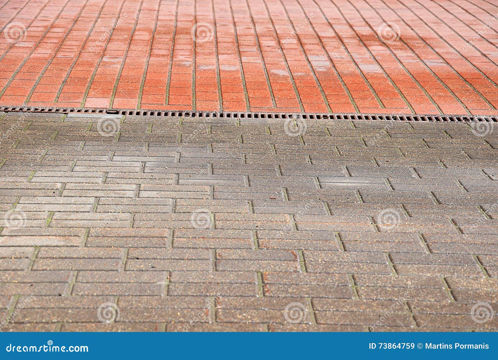 Wet pavement stock image. Image of square, color, outdoor - 73864759