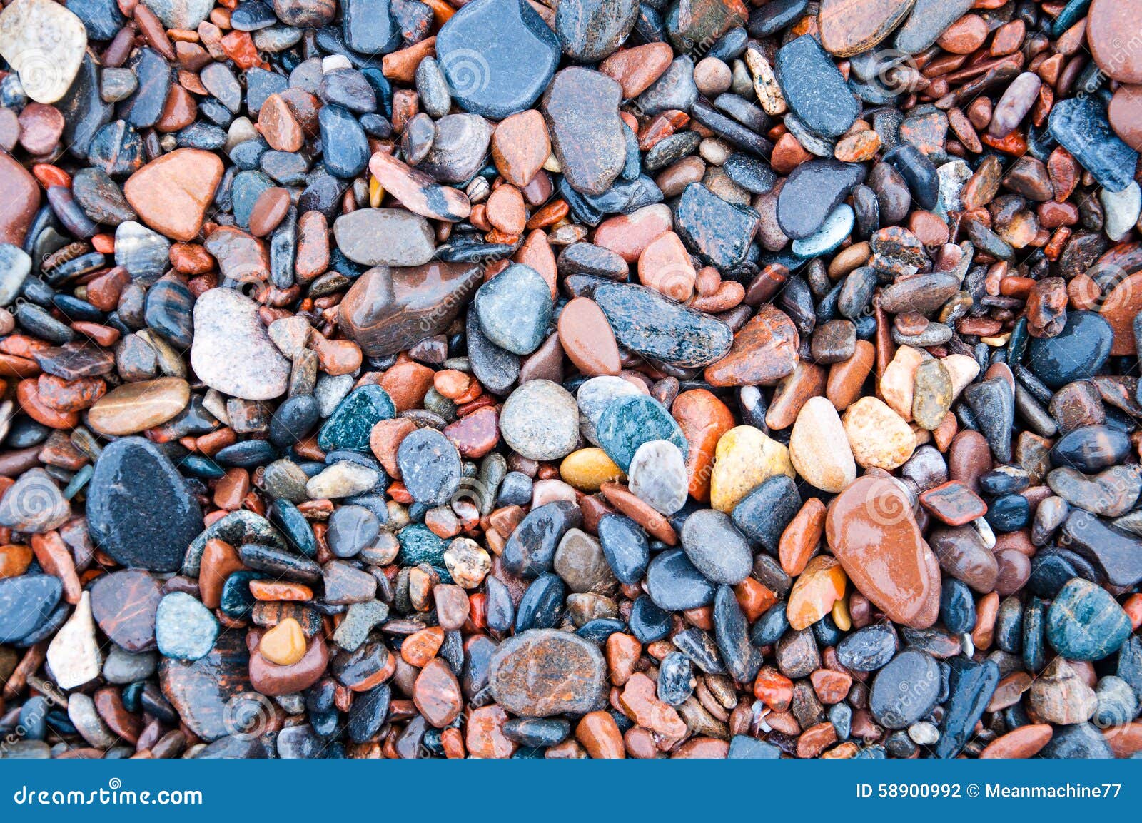 Wet pebbles on a beach stock photo. Image of stone, rock - 58900992