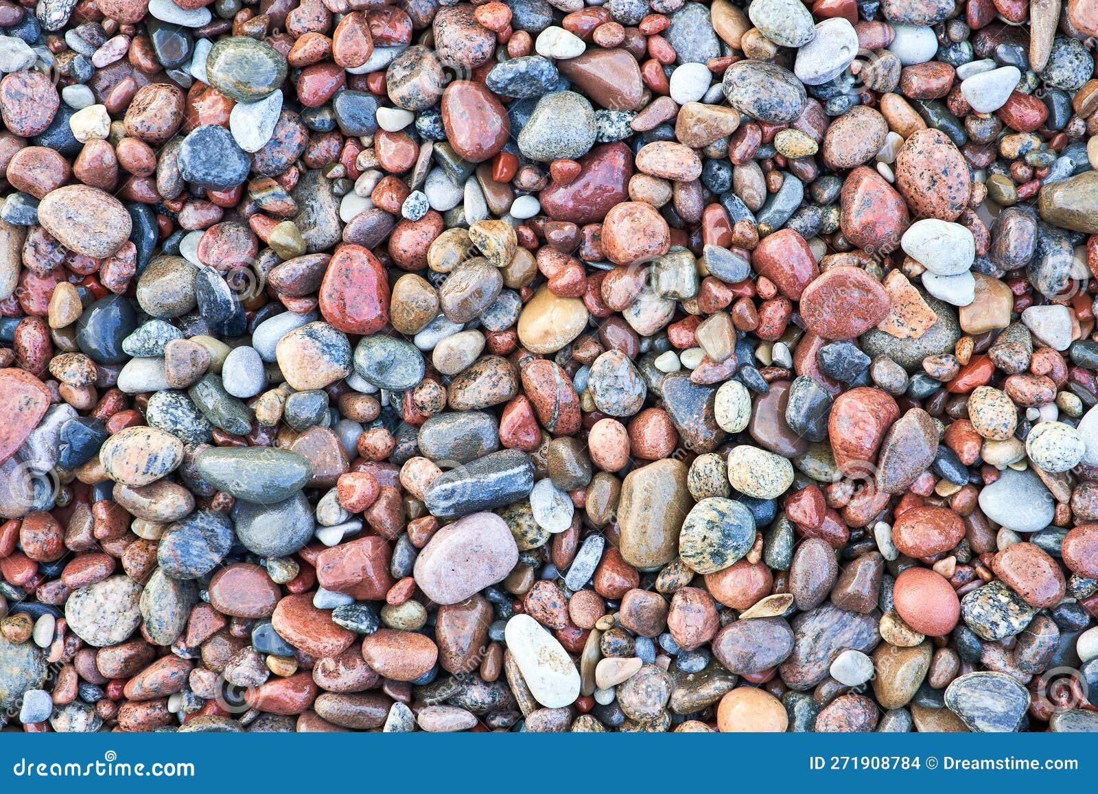 Wet Pebbles Top View. Beautiful Pattern of Stones Stock Photo - Image ...