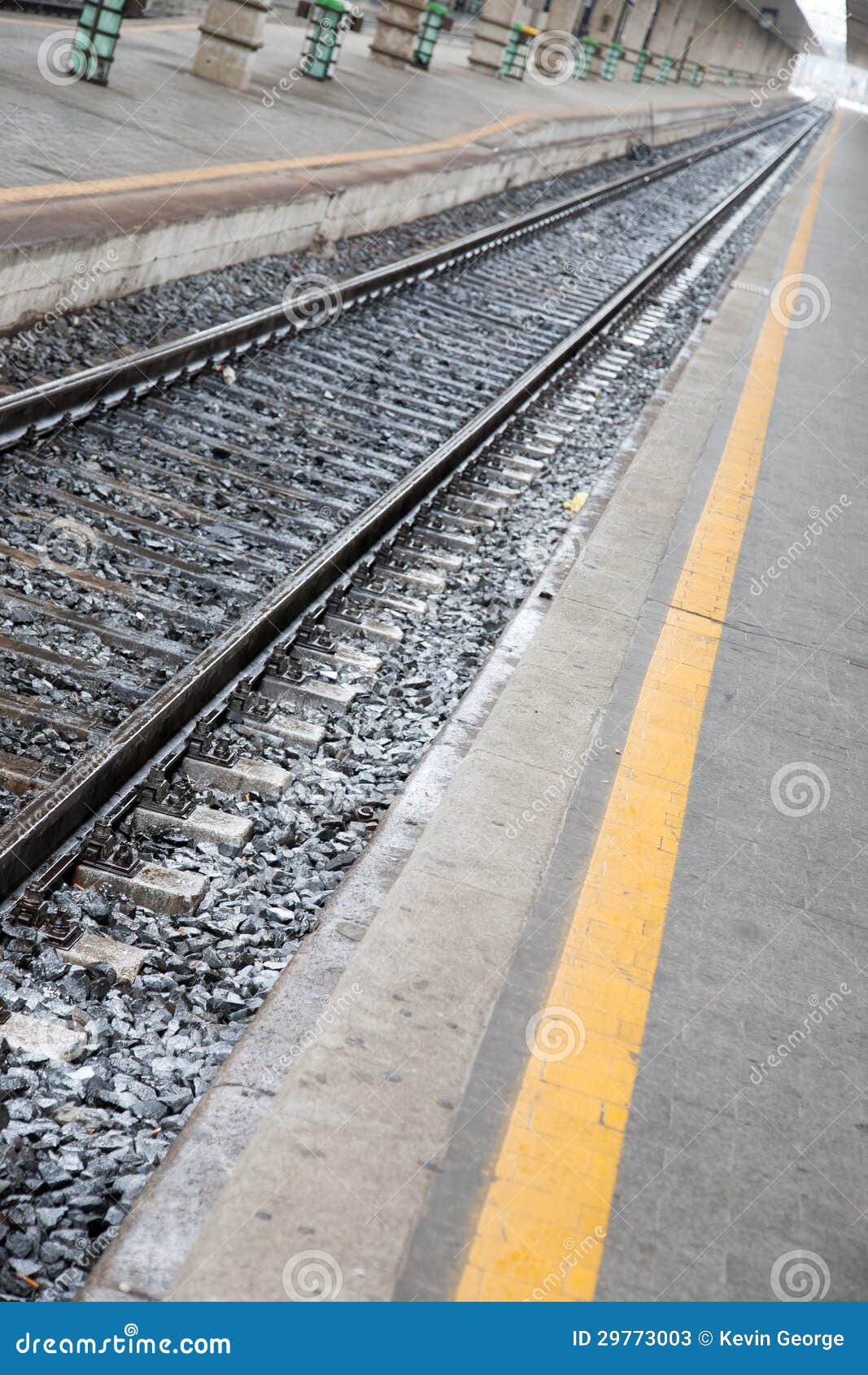 Railway Track and Platform stock image. Image of yellow - 29773003