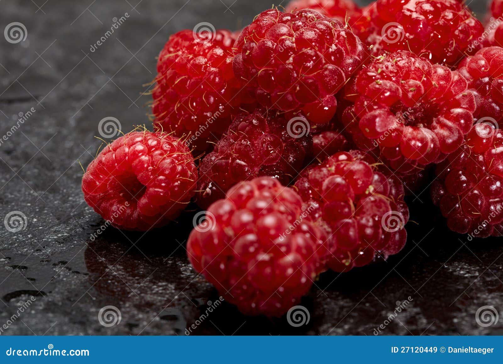 Wet raspberries stock image. Image of raspberries, healthy - 27120449
