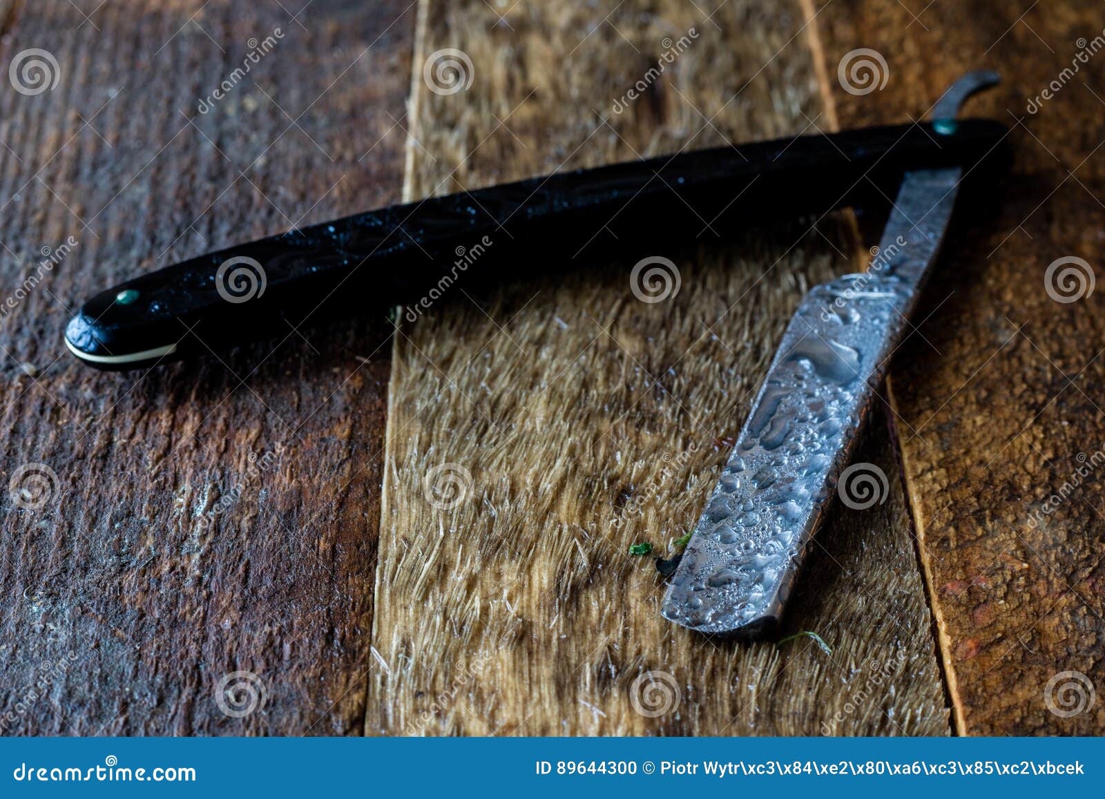 Wet Razor on a Wooden Table Stock Photo - Image of manual, accessory ...
