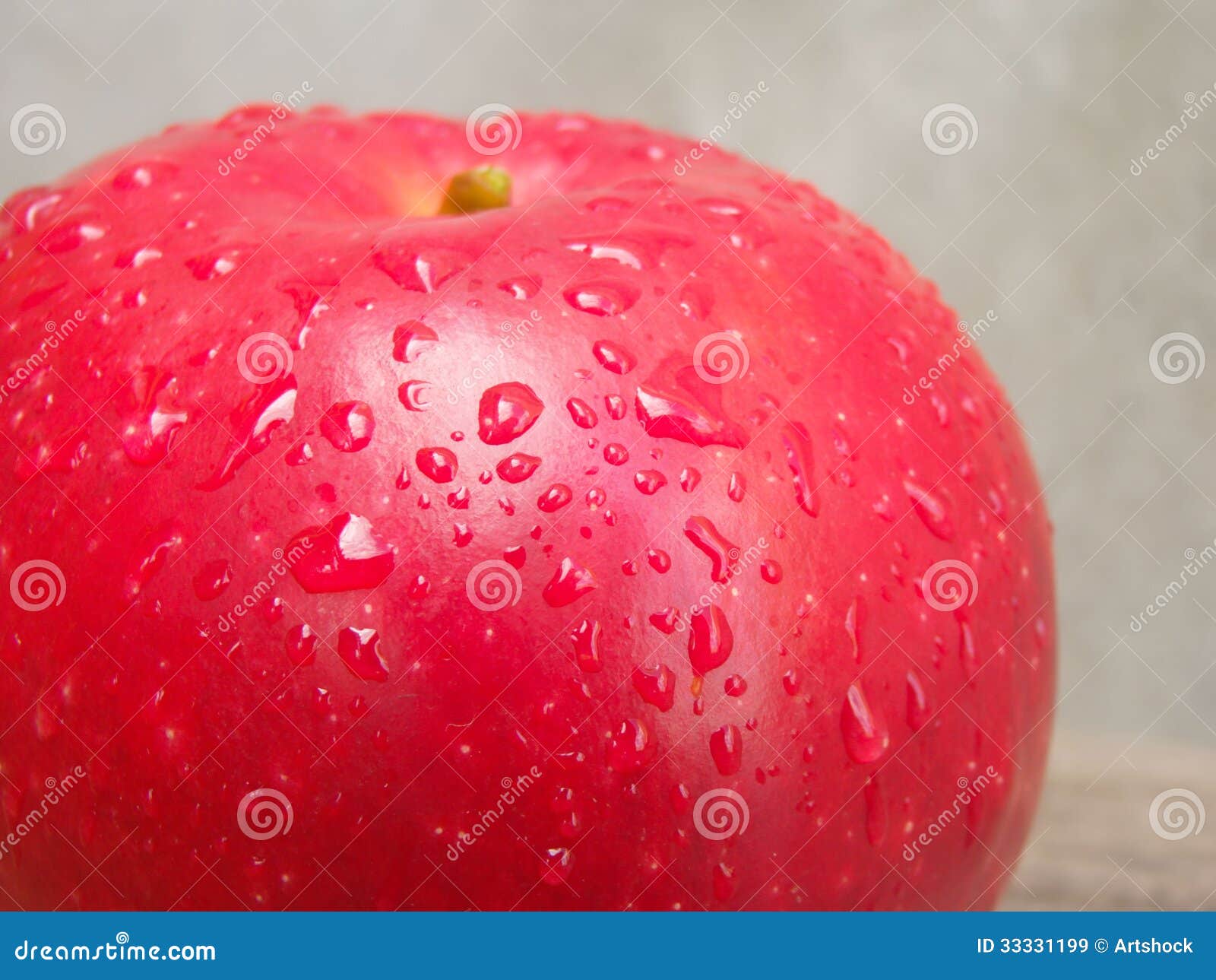 Wet red apple stock image. Image of liquid, apple, ripe - 33331199