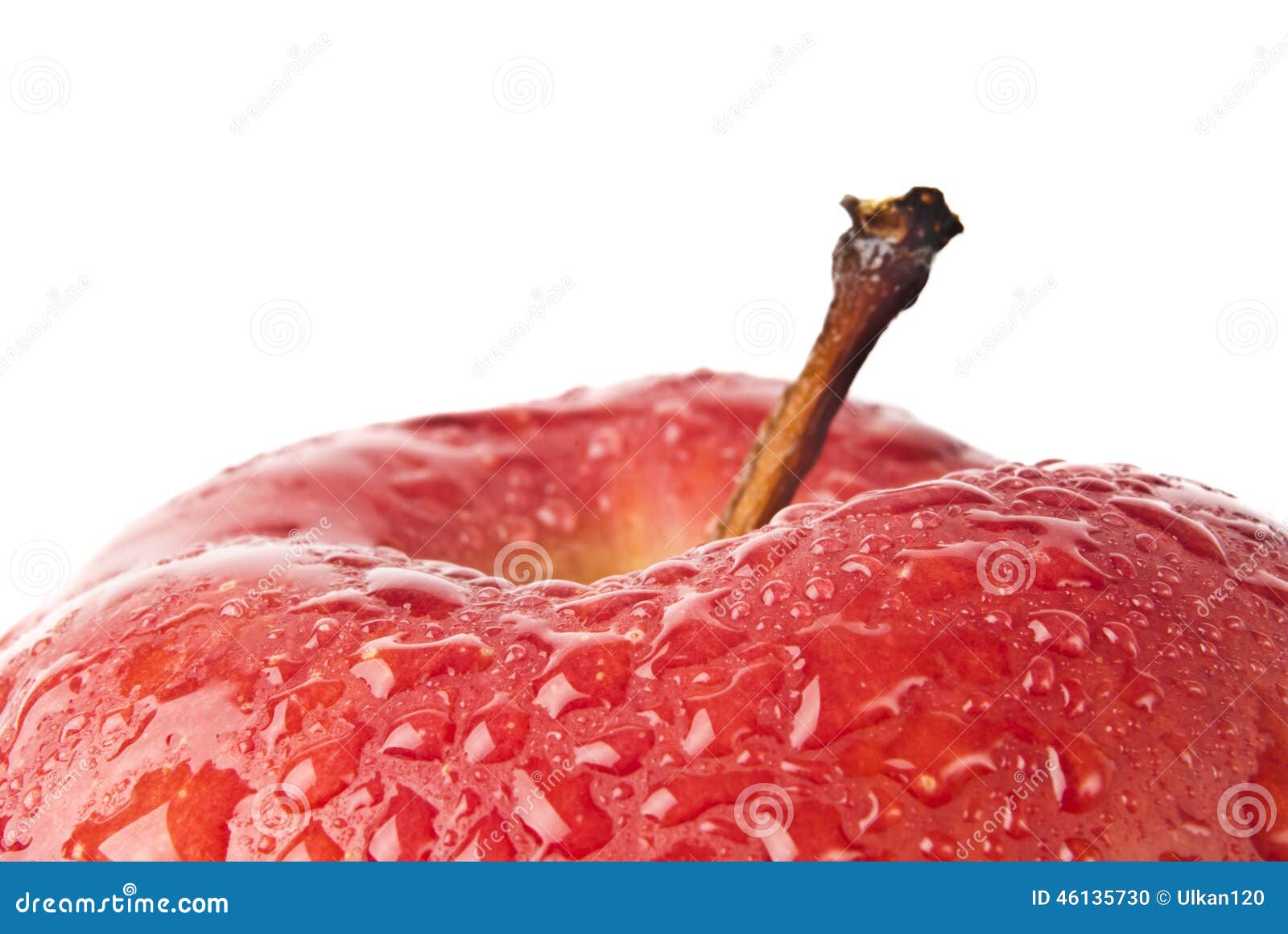 Wet red apple stock photo. Image of food, fruity, juicy - 46135730