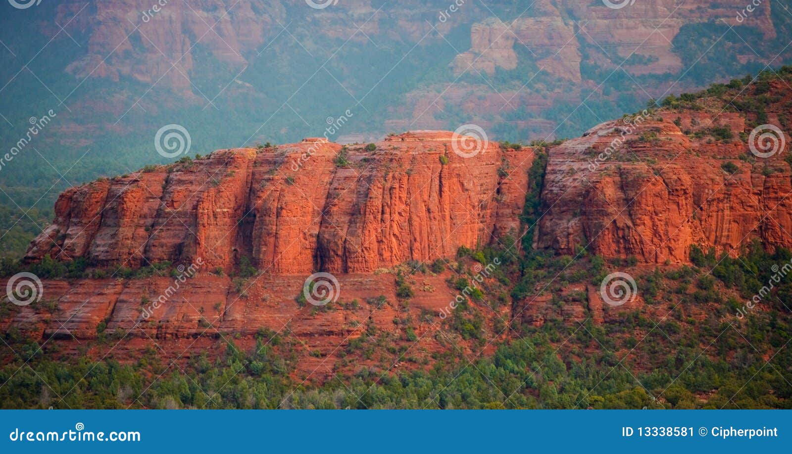 Wet Red Rocks of Sedona stock image. Image of rough, blue - 13338581