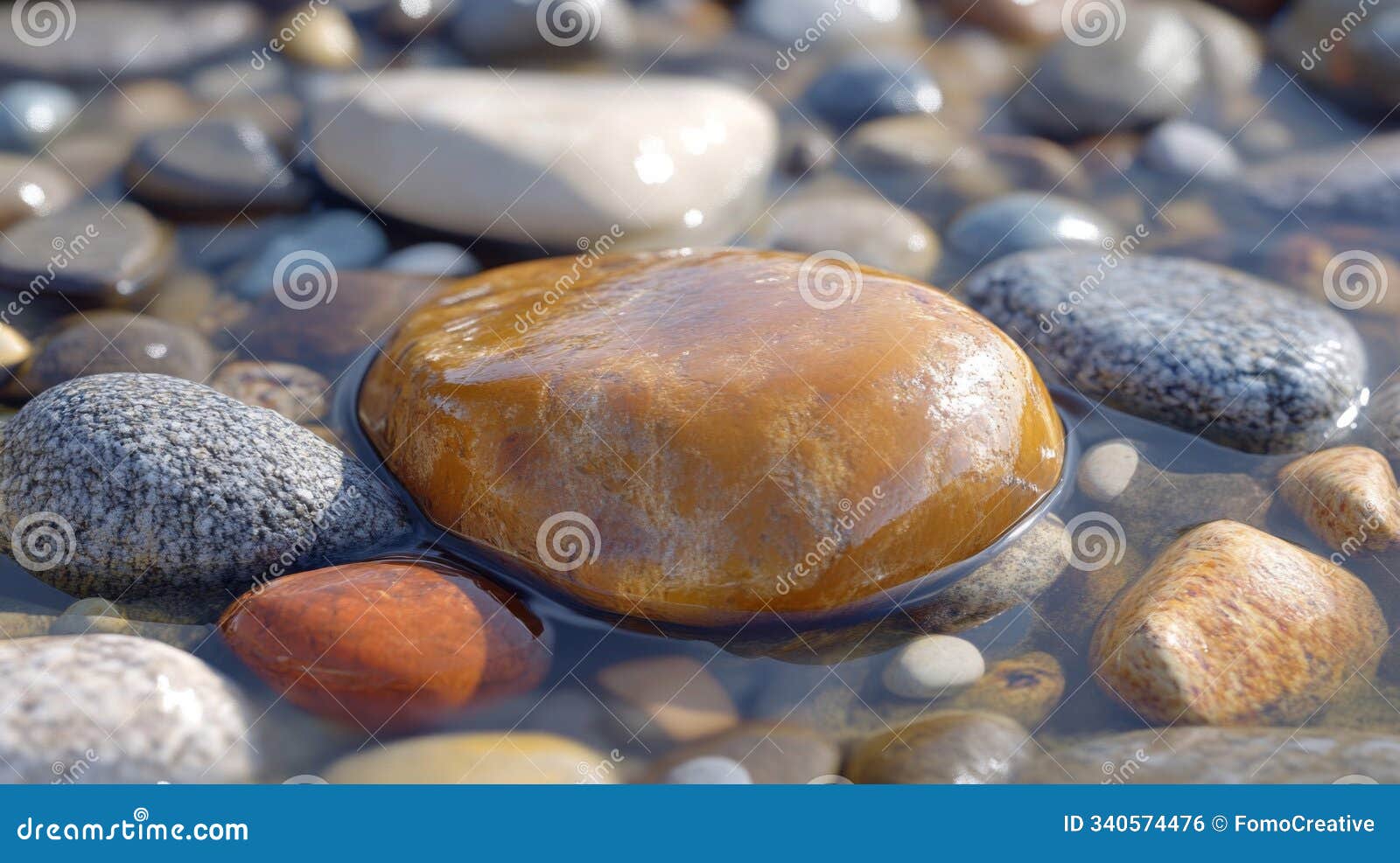 Smooth, Rounded River Rock With A Mottled Texture, Perfect For Stock ...
