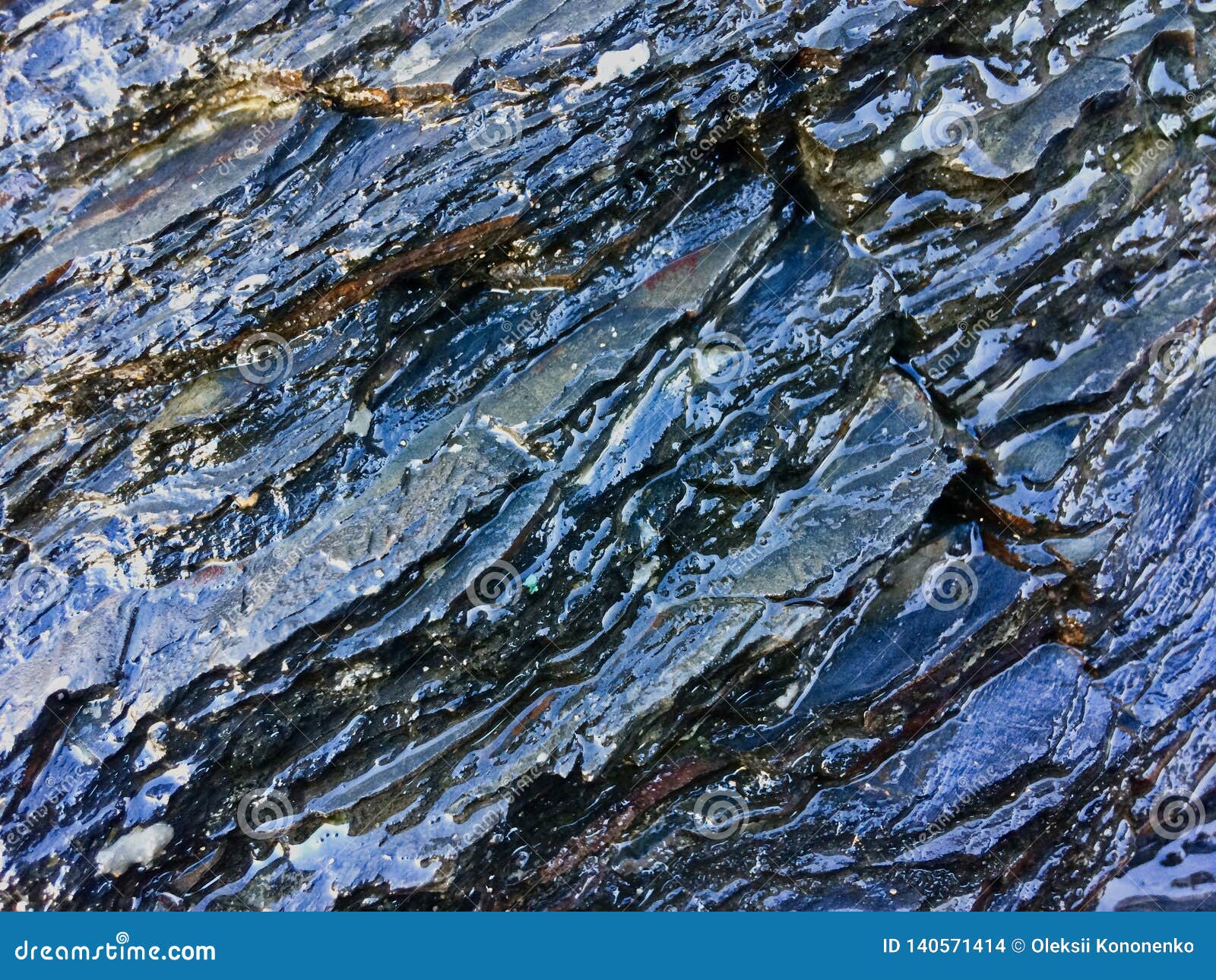 Wet Rock, Stone Formations As Background Stock Photo - Image of nature ...