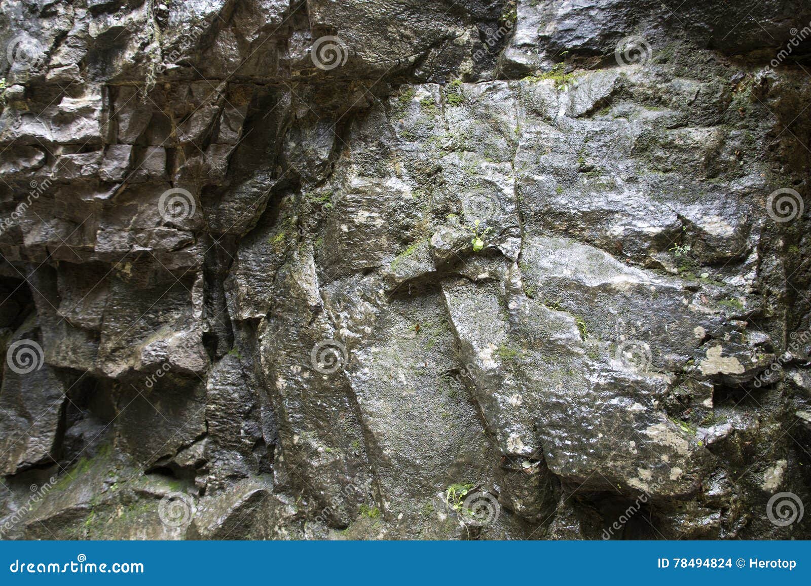 The wet rock walls stock photo. Image of light, dark - 78494824