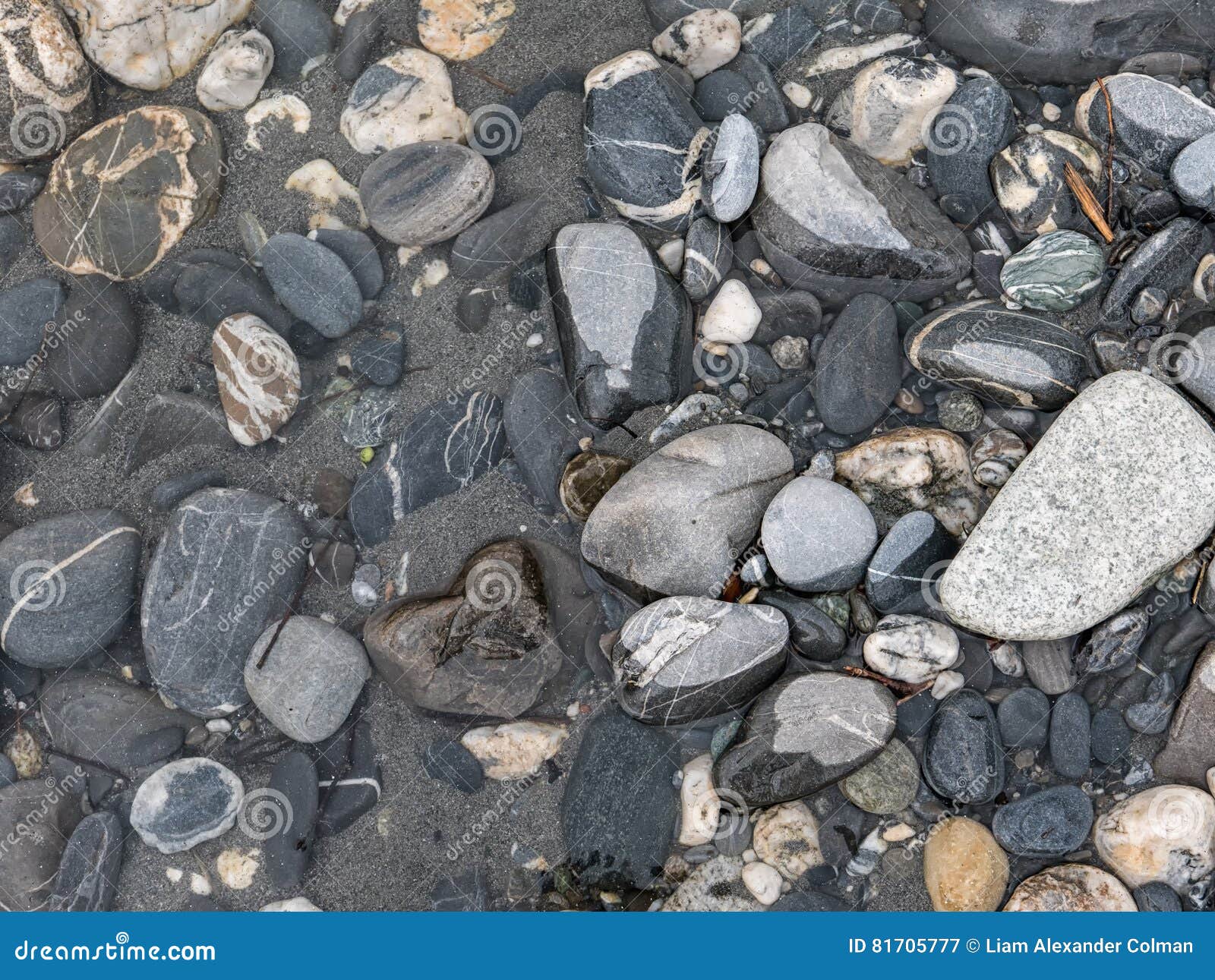 Wet Rocks Forming a Pattern in a River Stock Image - Image of clean ...