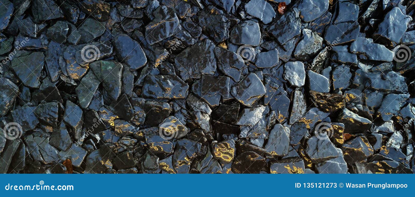 The Wet Rocks and Stone Texture Background Stock Image - Image of ...