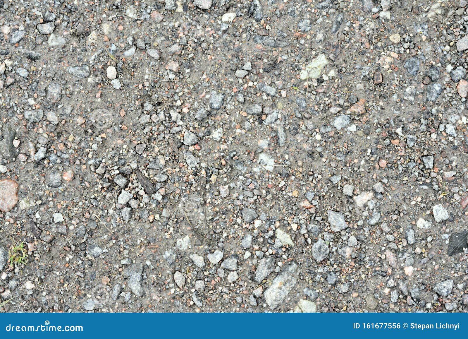 Wet Rubble after Rain on Ground Stock Photo - Image of blue, close ...