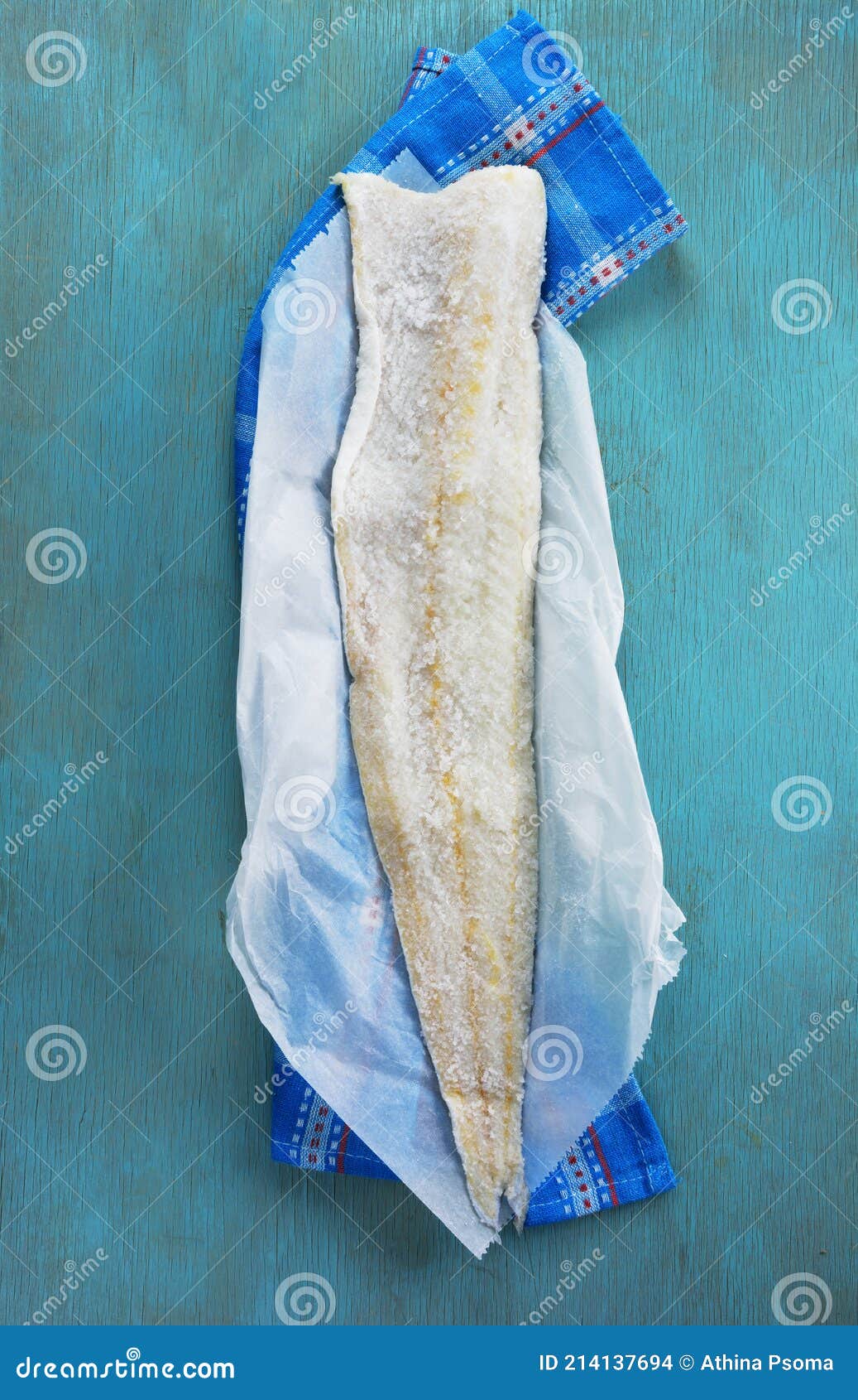 Wet salted cod fillet stock photo. Image of mediterranean - 214137694
