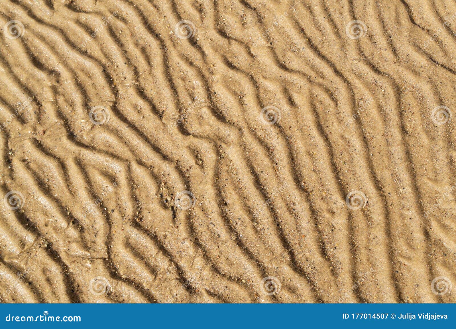 Wet Sand with Abstract Wave Pattern. Sand Texture Background. Stock ...