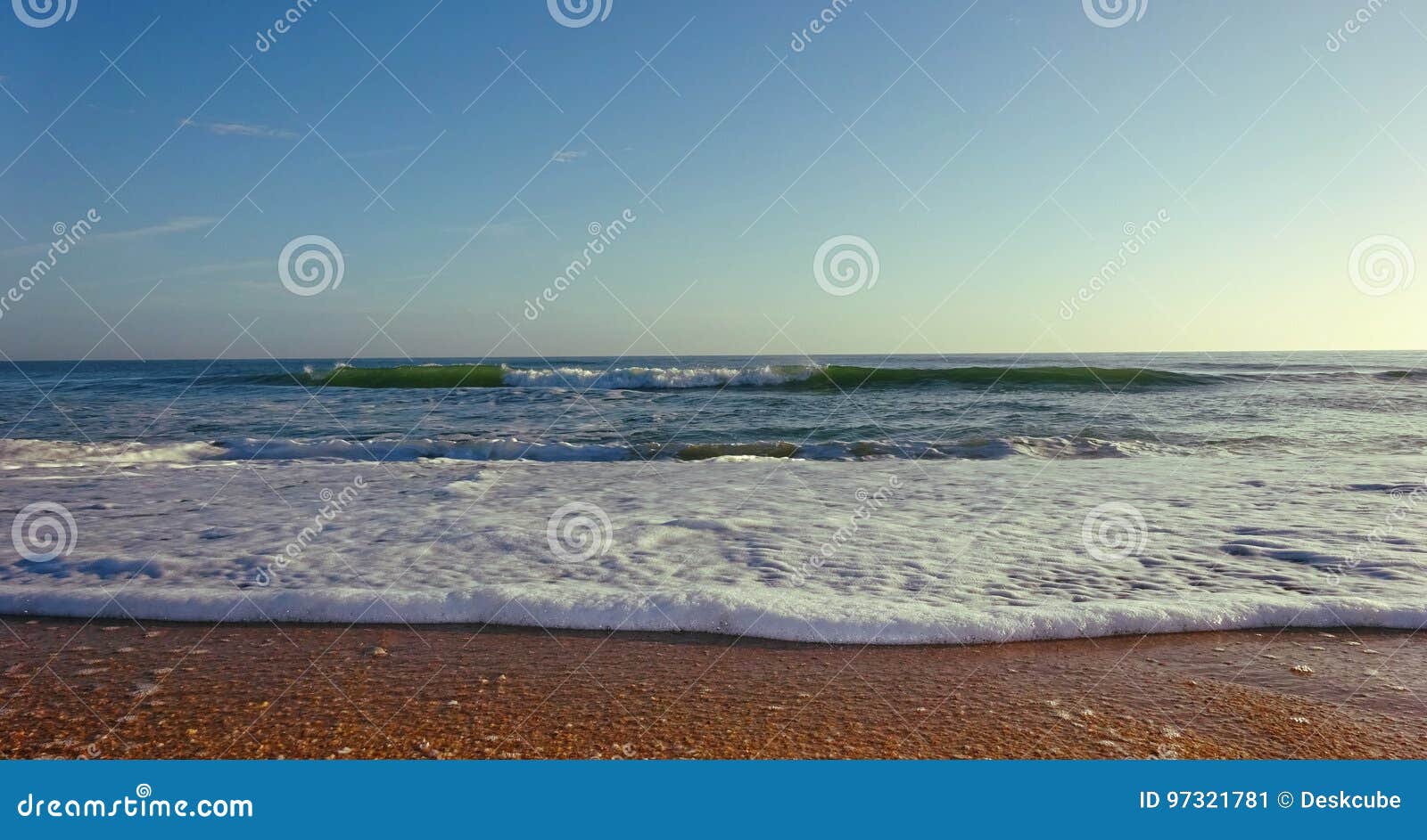 Wet Sand Beach Close Up stock image. Image of horizon - 97321781