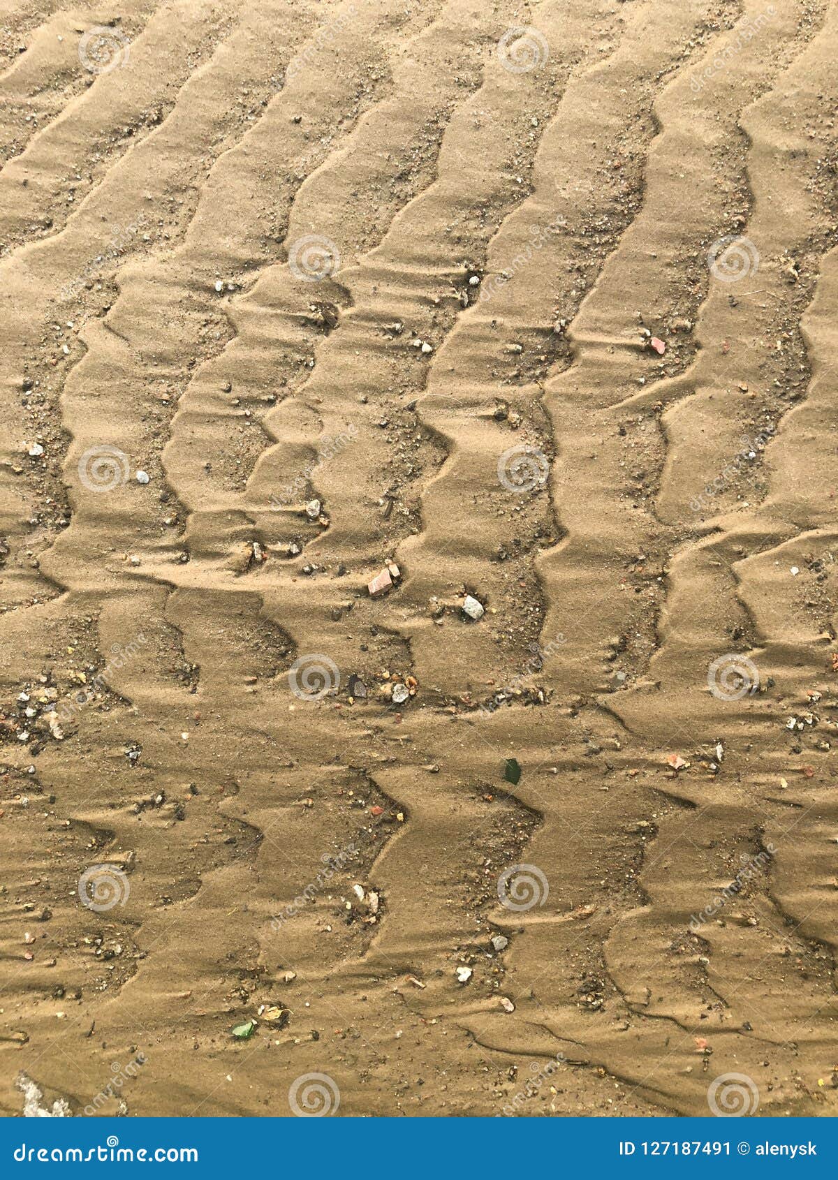 Texture Made by Water on the Sand Stock Image - Image of shore, running ...