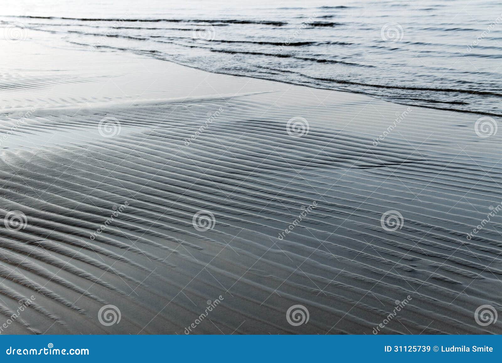 Wet sand. stock image. Image of lines, clean, structure - 31125739