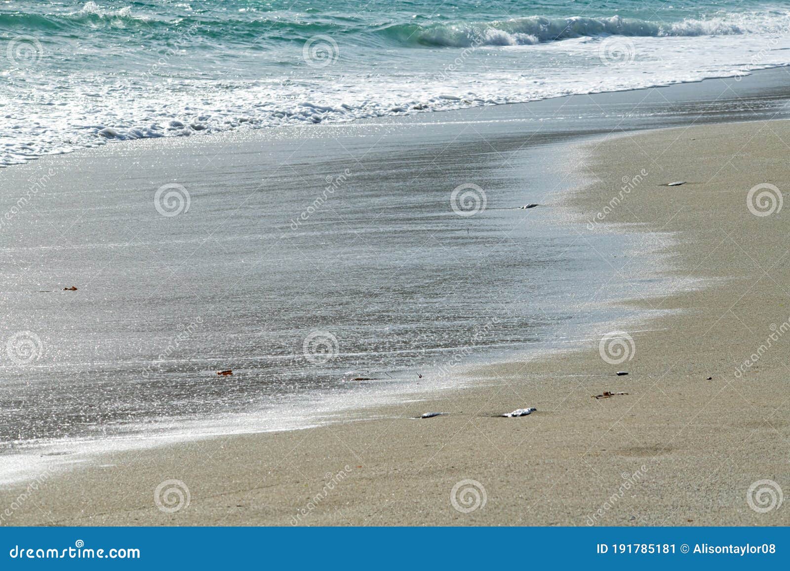 A Close Up of the Tide Receding on a Cornish Beach Stock Image - Image ...