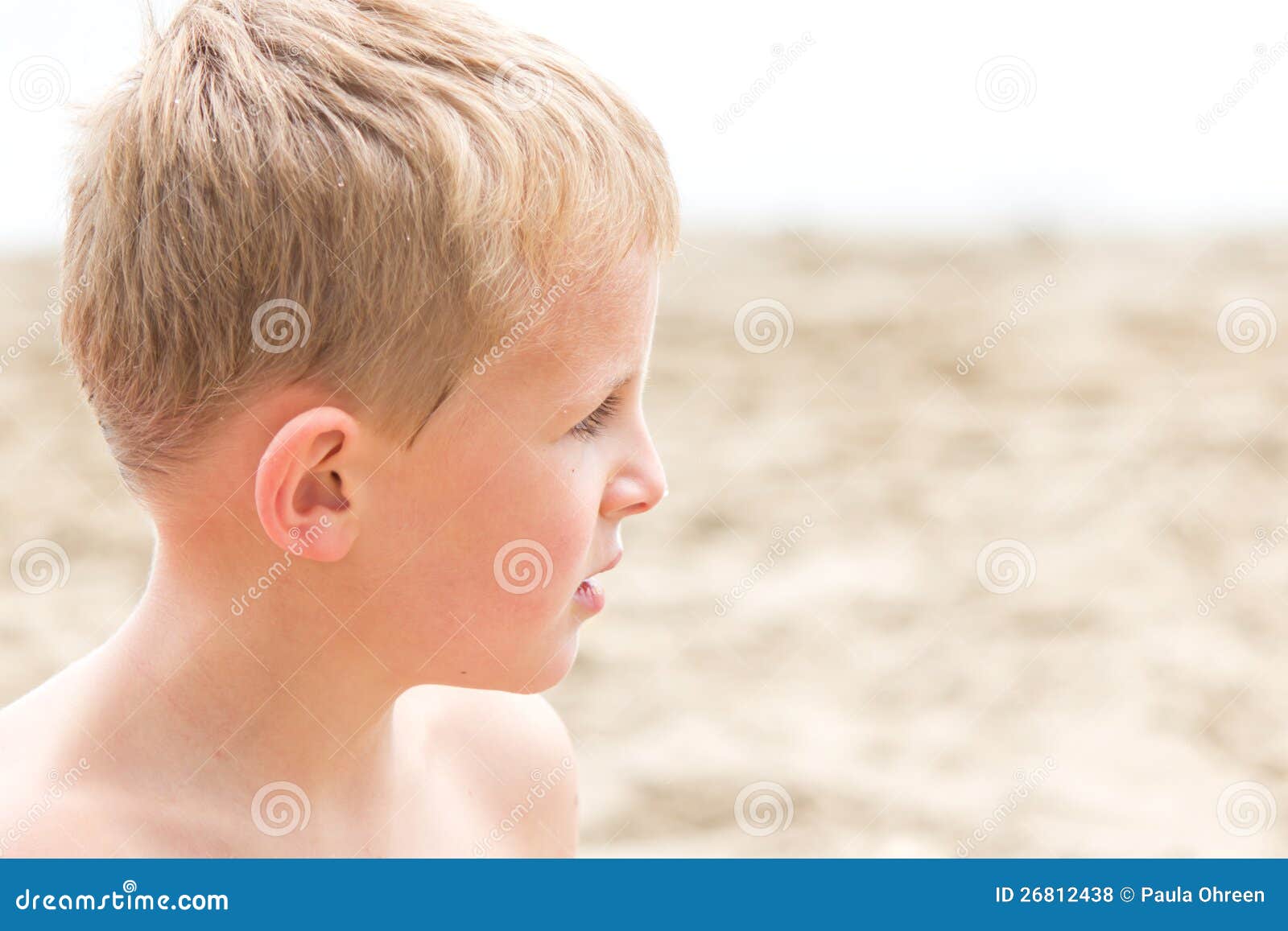 Wet Sandy Boy at the Beach stock photo. Image of young - 26812438
