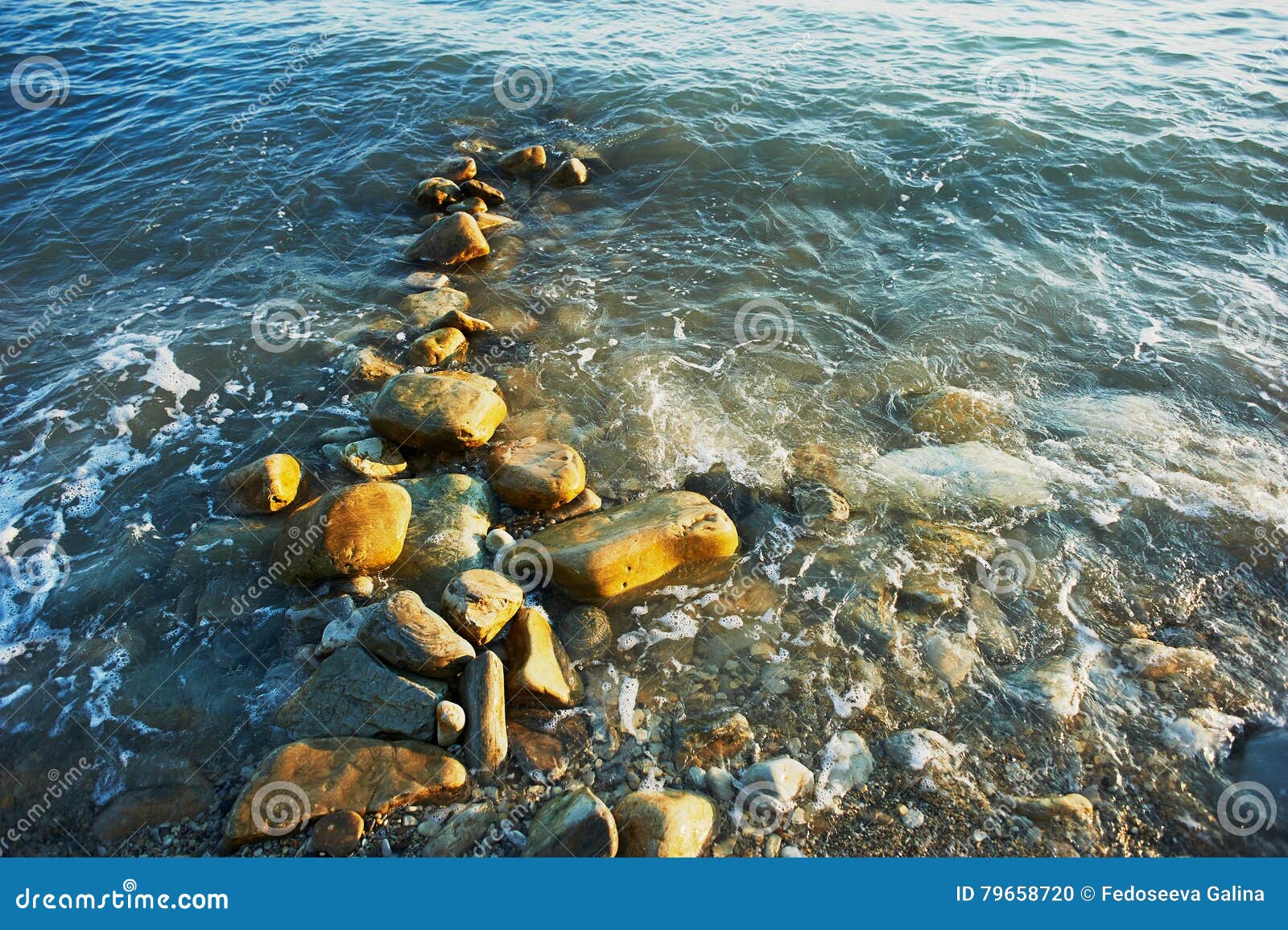 Wet Sea Rocks, Washed by the Waves. Stock Photo - Image of beautiful ...