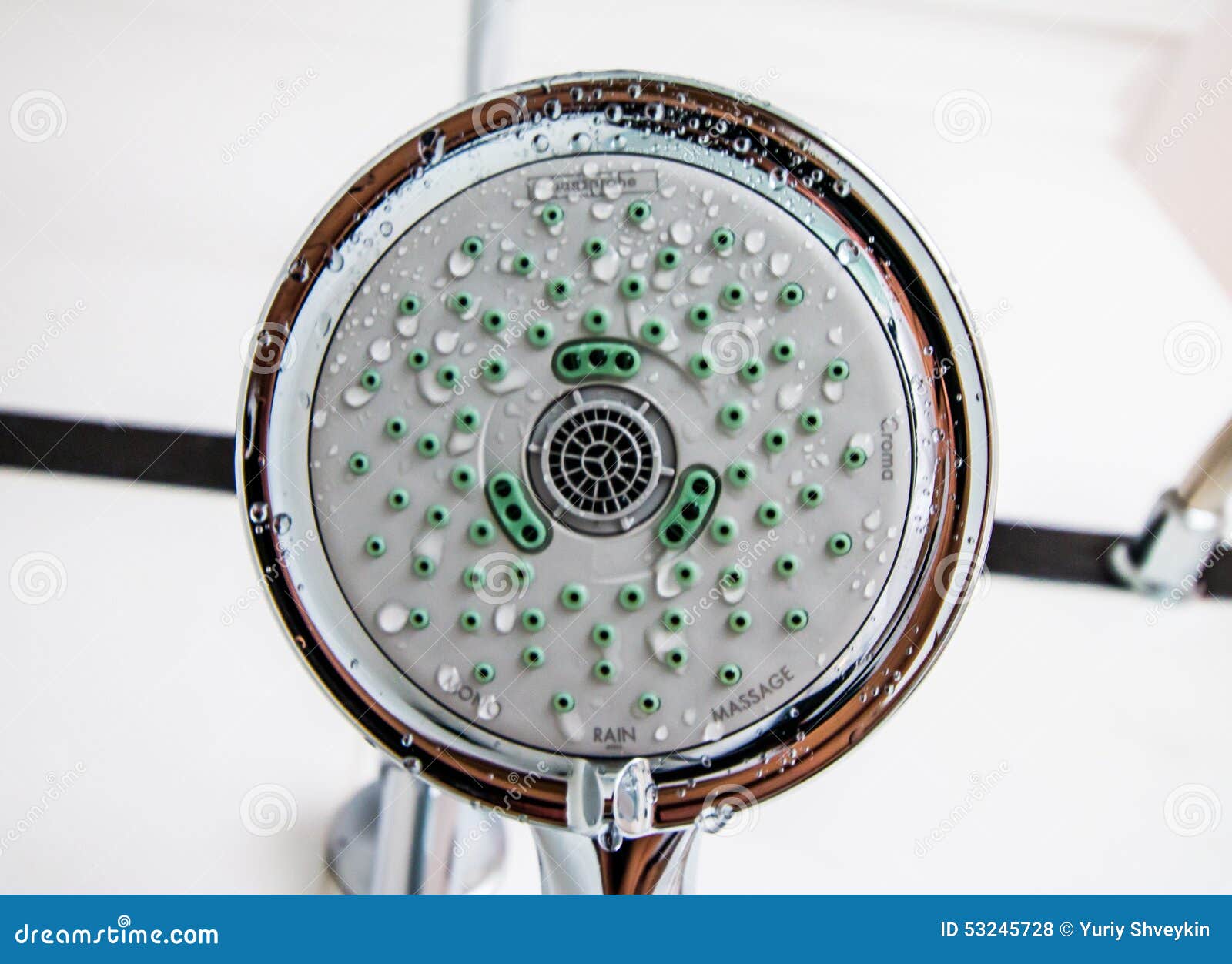 Wet shower stock photo. Image of blue, refreshing, pouring - 53245728