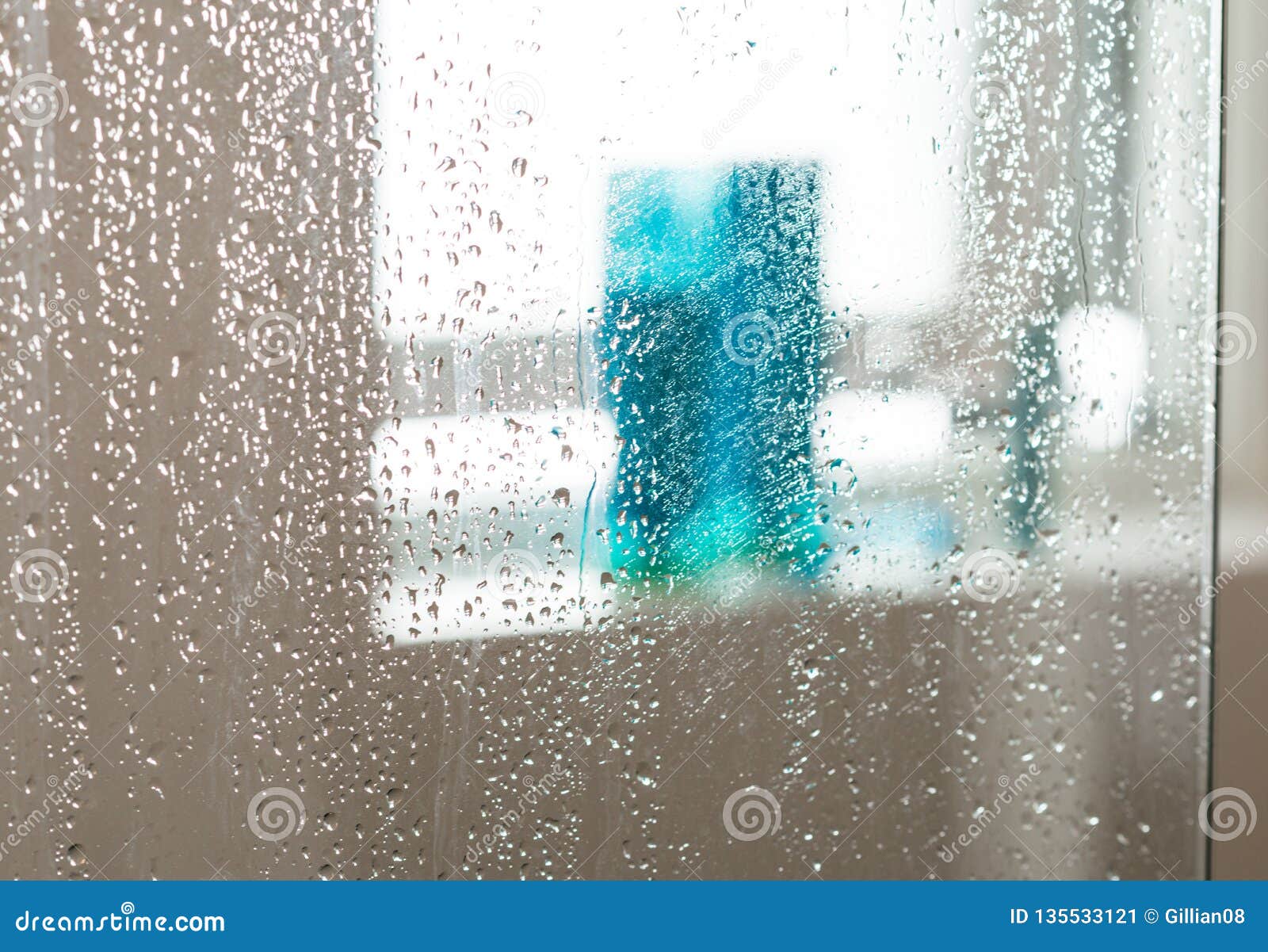 Wet shower screen stock image. Image of cleaning, conditioner - 135533121