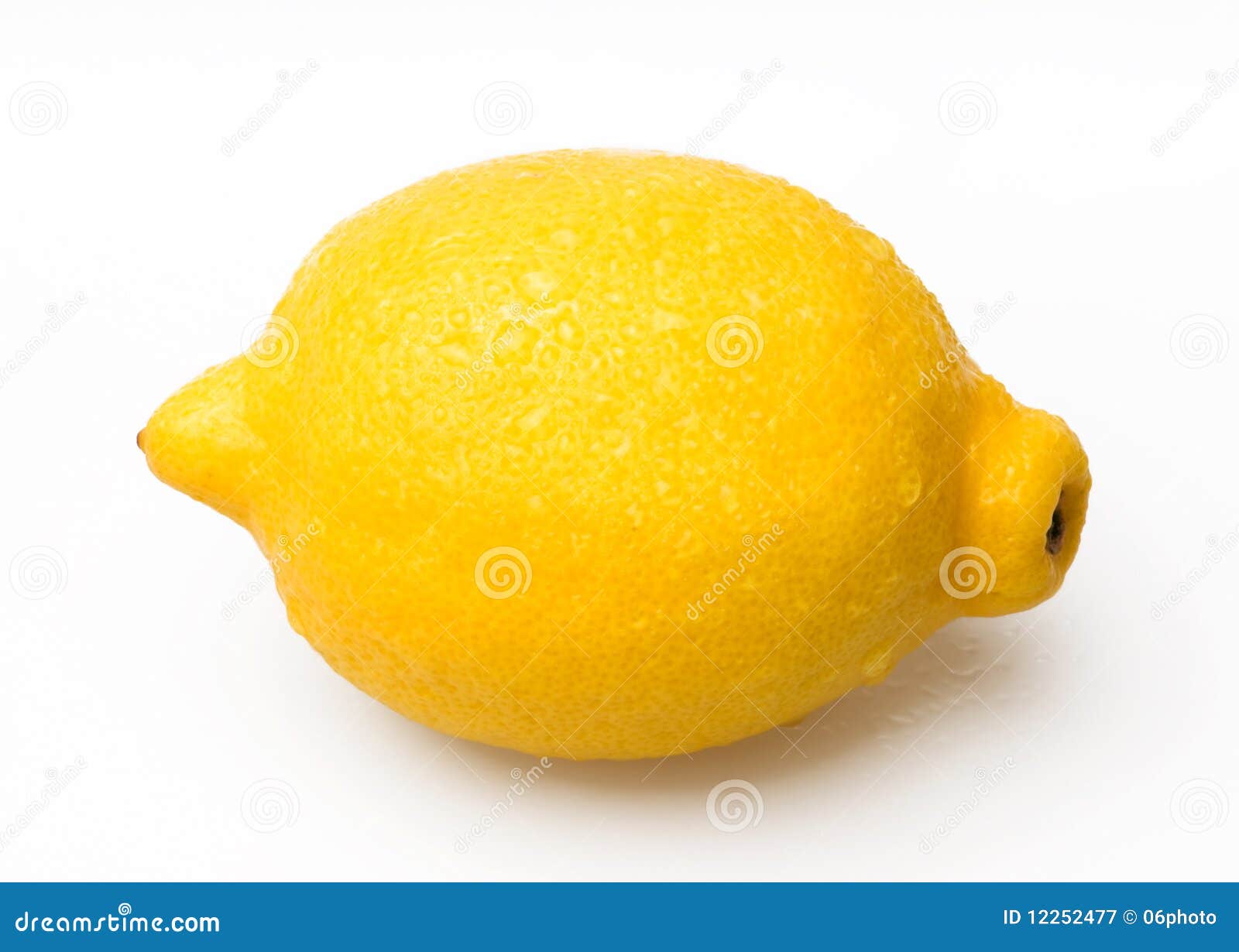 Wet single Lemon stock image. Image of nature, sweet - 12252477