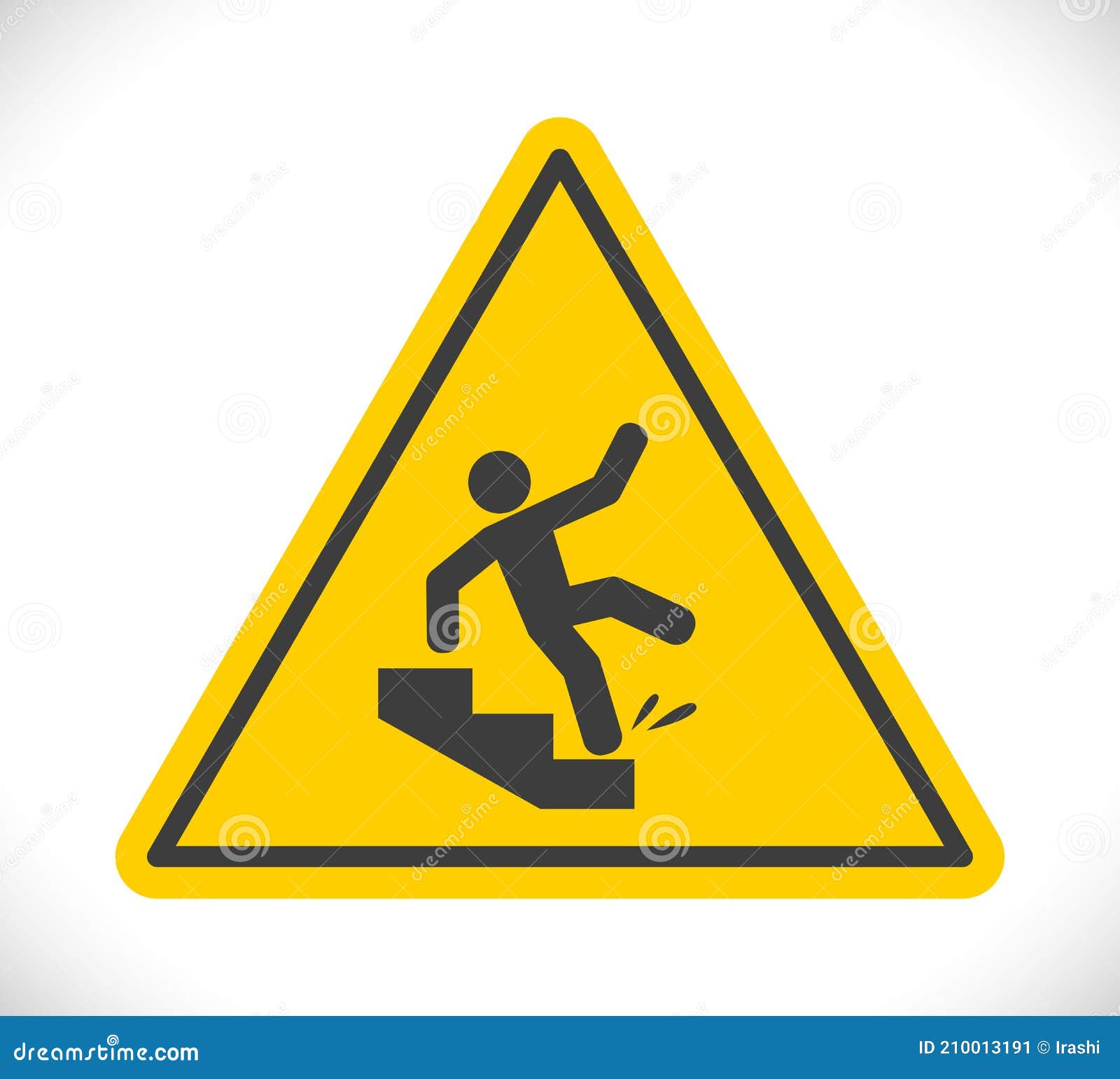 Wet stairs sign stock vector. Illustration of sign, attention - 210013191