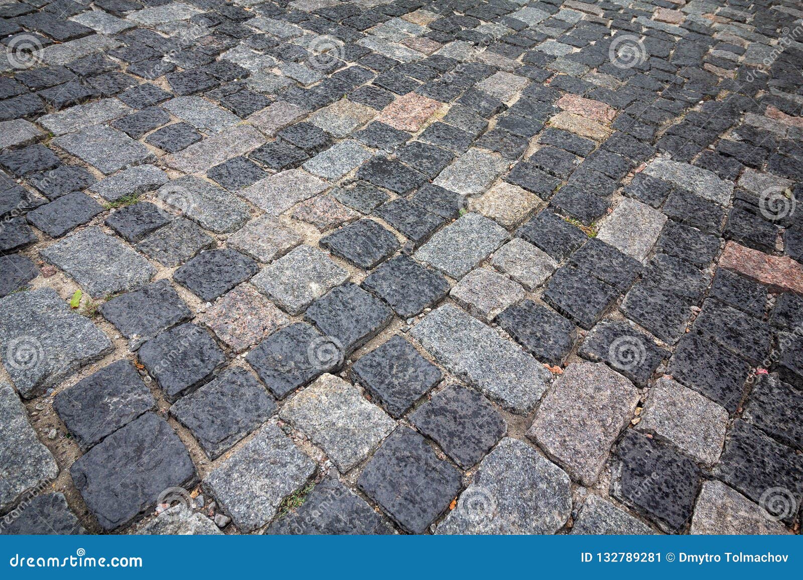 Wet Stone Pavement in Perspective Stock Image - Image of patio, avenue ...