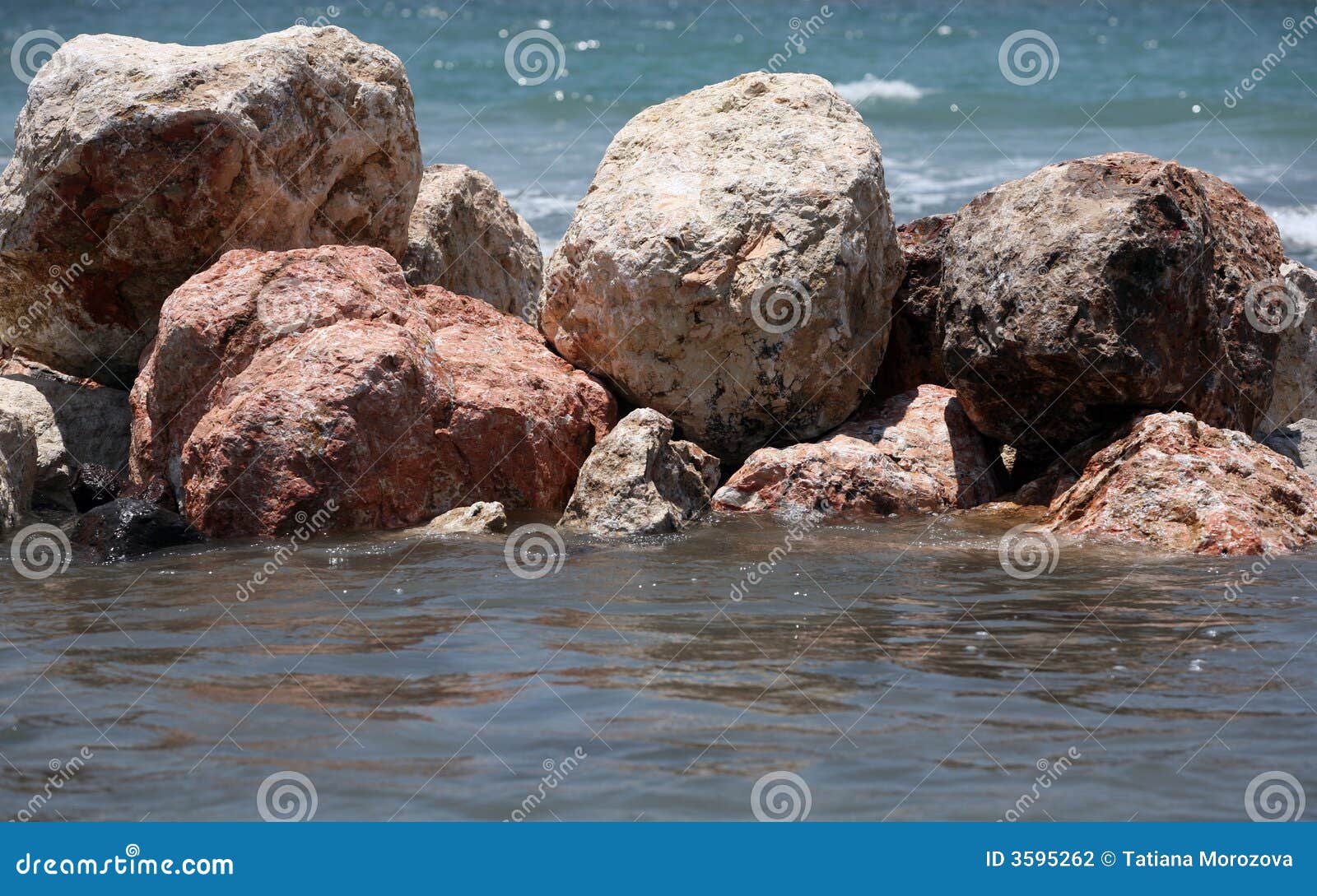 Wet stones stock photo. Image of rock, pebble, water, pink - 3595262