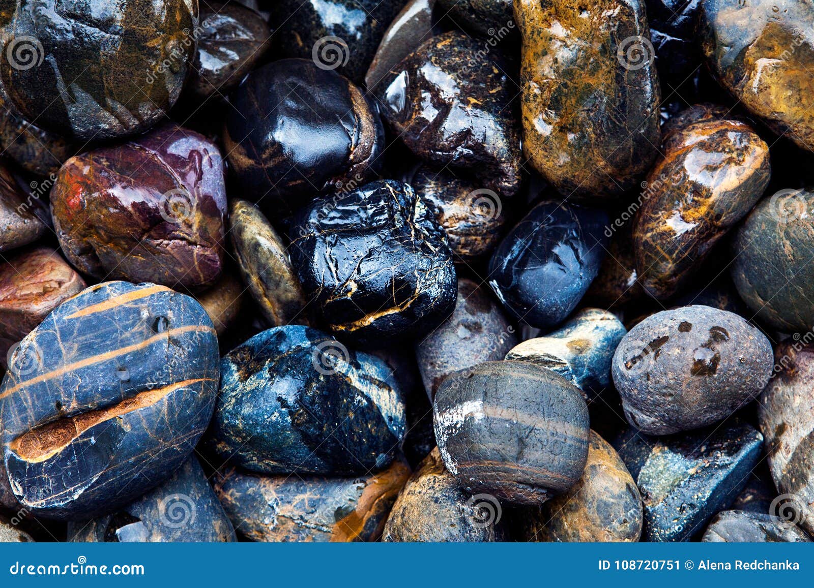 Wet Stones Background For Wallpaper Or Design Stock Image ...