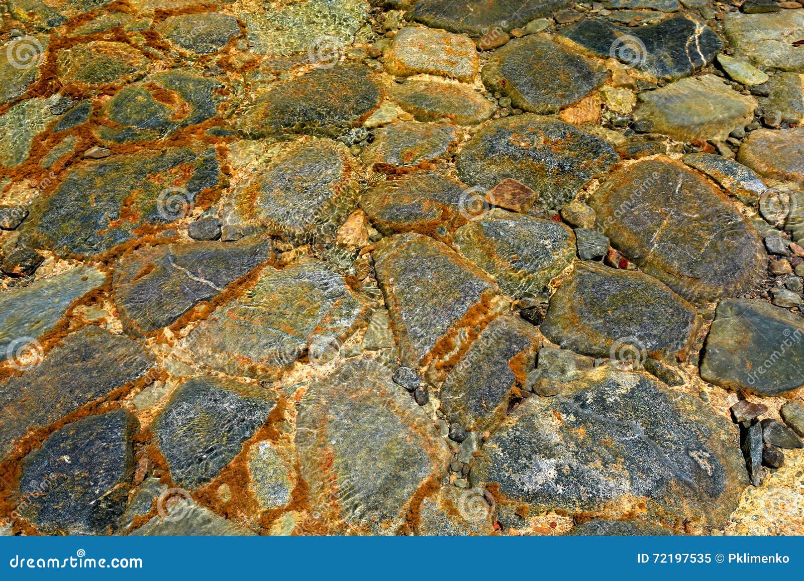 Wet stones in water stock image. Image of river, mediterranean - 72197535