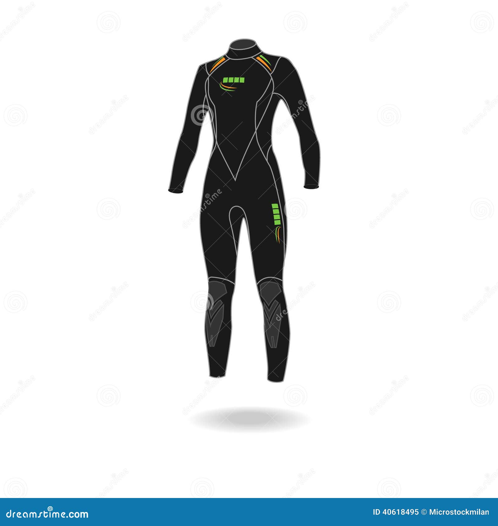 Wet Suit stock vector. Illustration of water, surf, river - 40618495