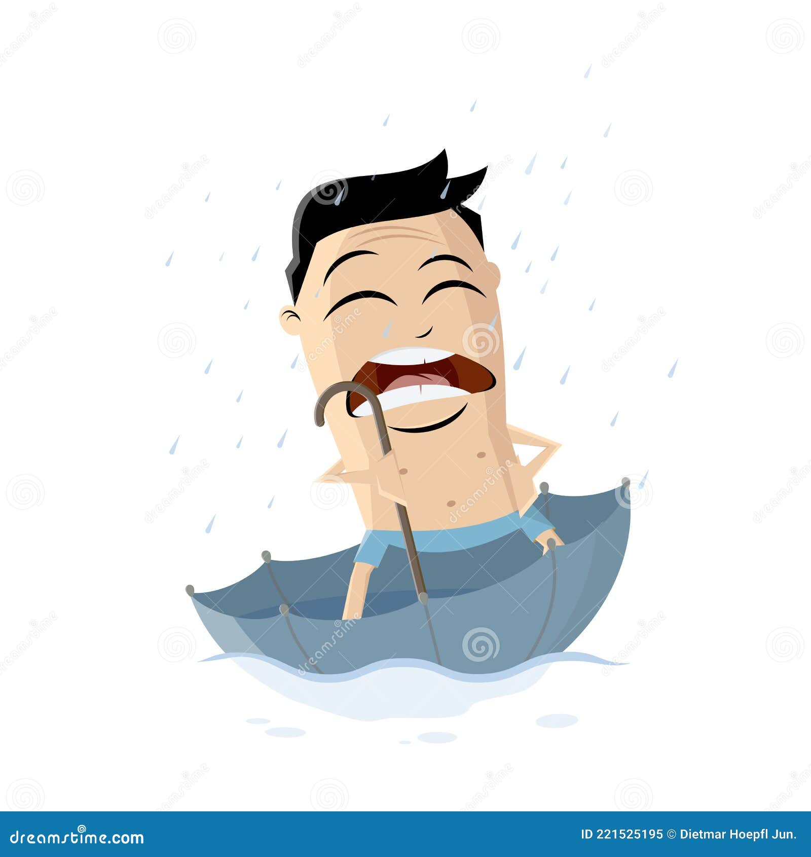 Person Floating In Water Drawing