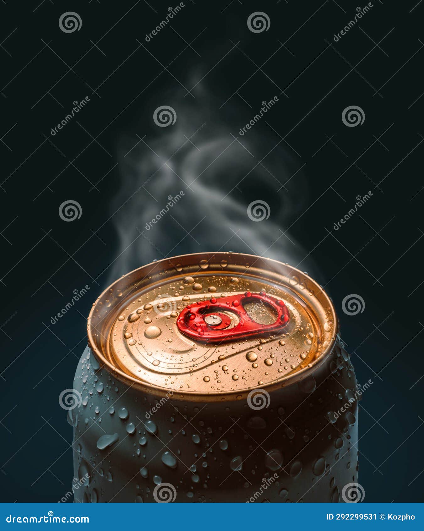 Wet Surface of a Metal Can with Steam Close Up in the Dark Stock Image ...