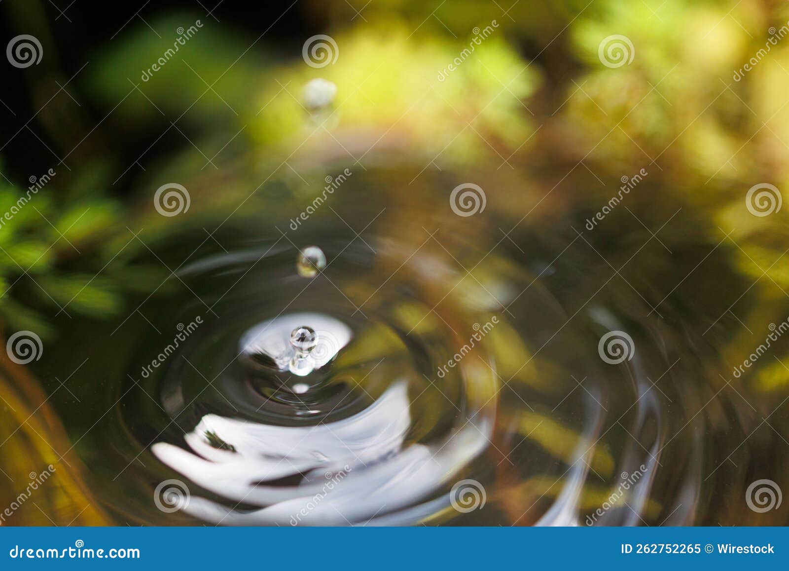 Wet Texture of a Waterdrop Dropping on a Water Surface Stock Image ...