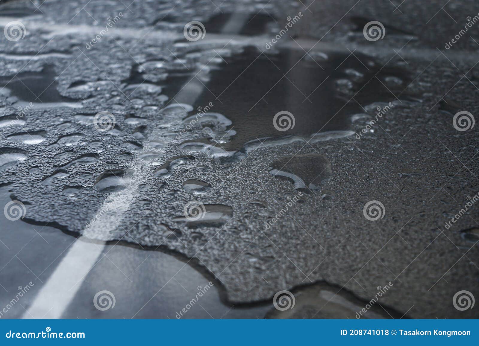 Wet Tiled Floor from Raining Stock Photo - Image of building, caution ...