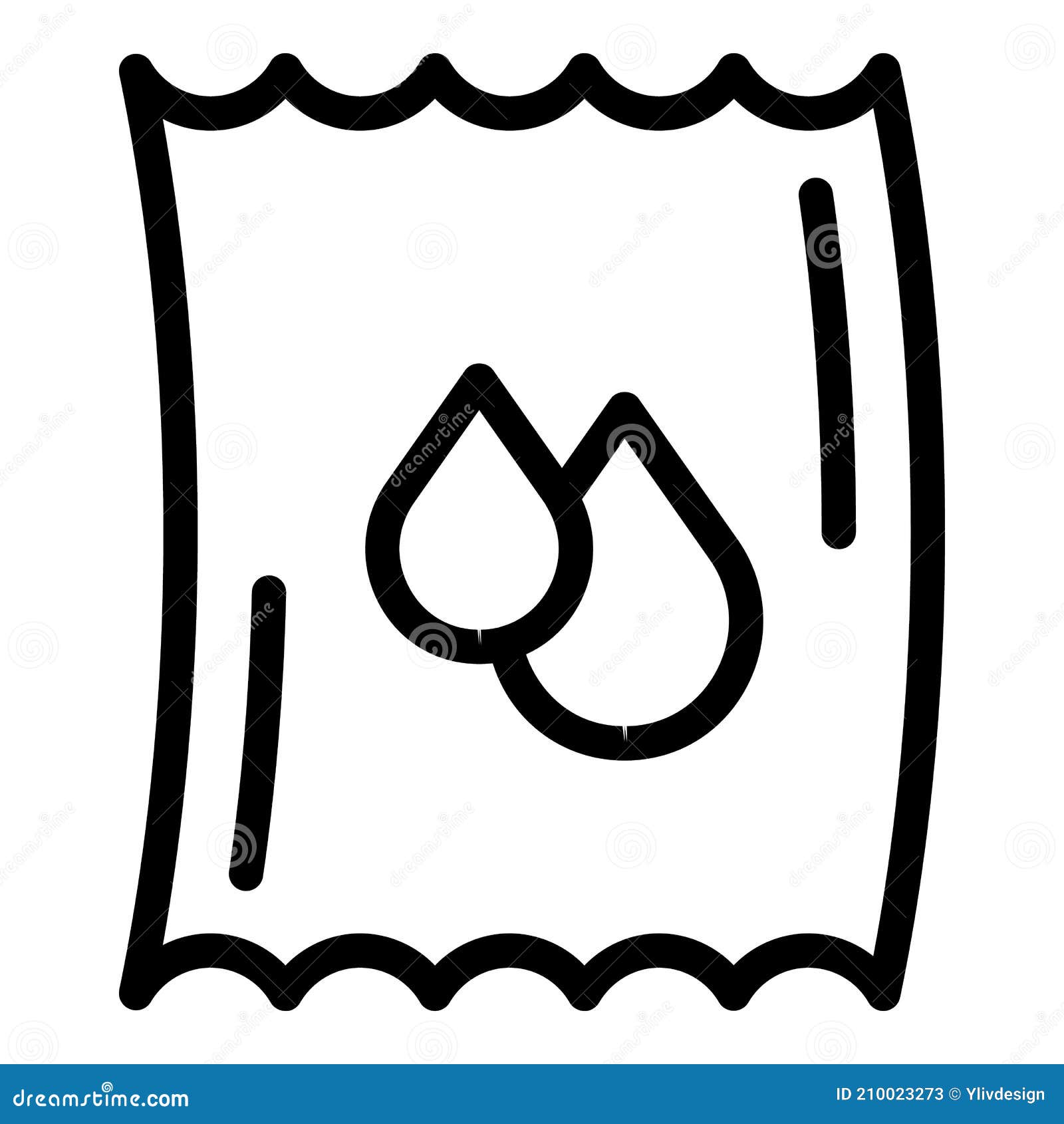 Wet Tissue Icon, Outline Style Stock Vector - Illustration of line ...