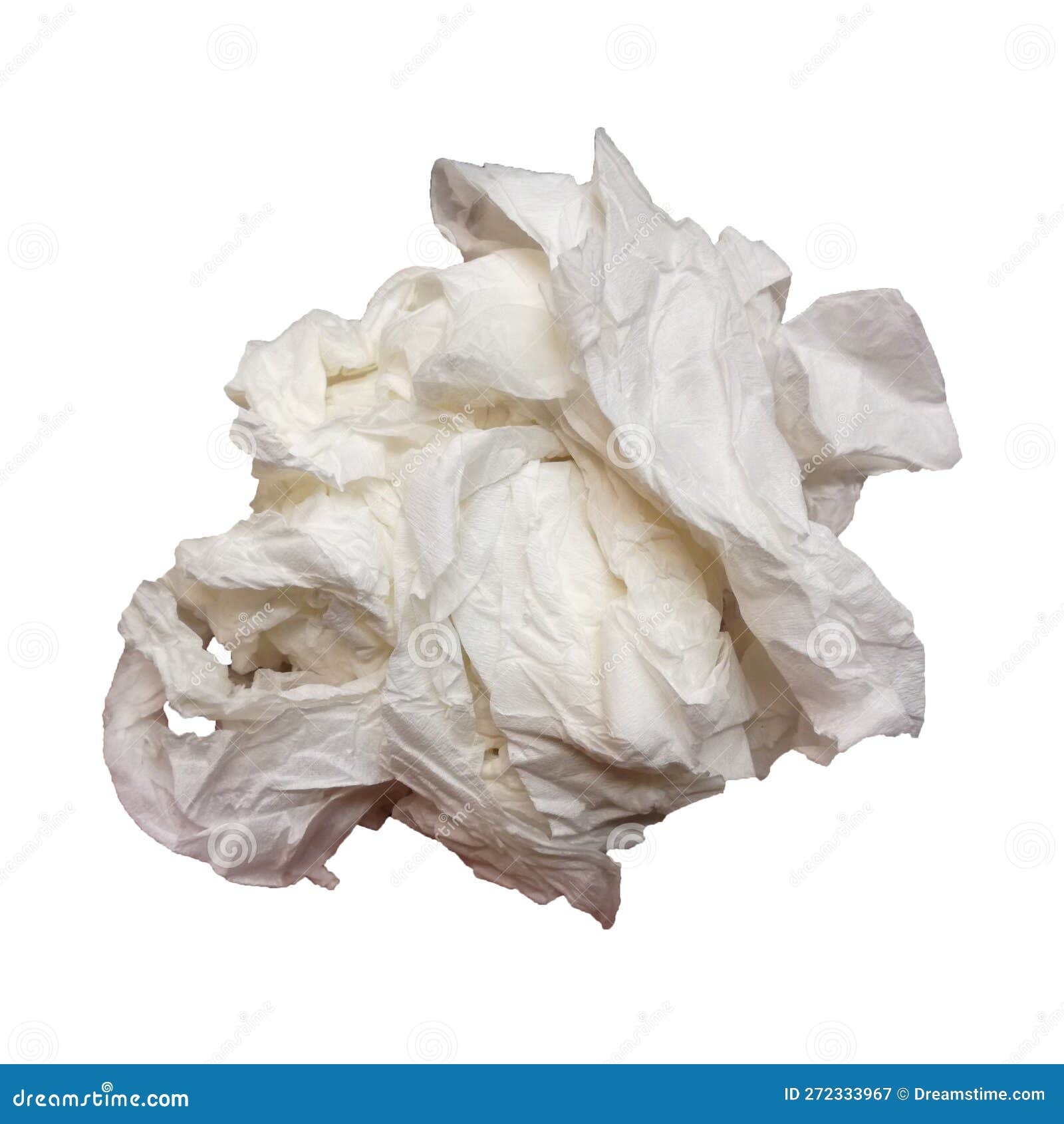 Wet Tissues after Cleaning Isolate on White Background. Stock ...