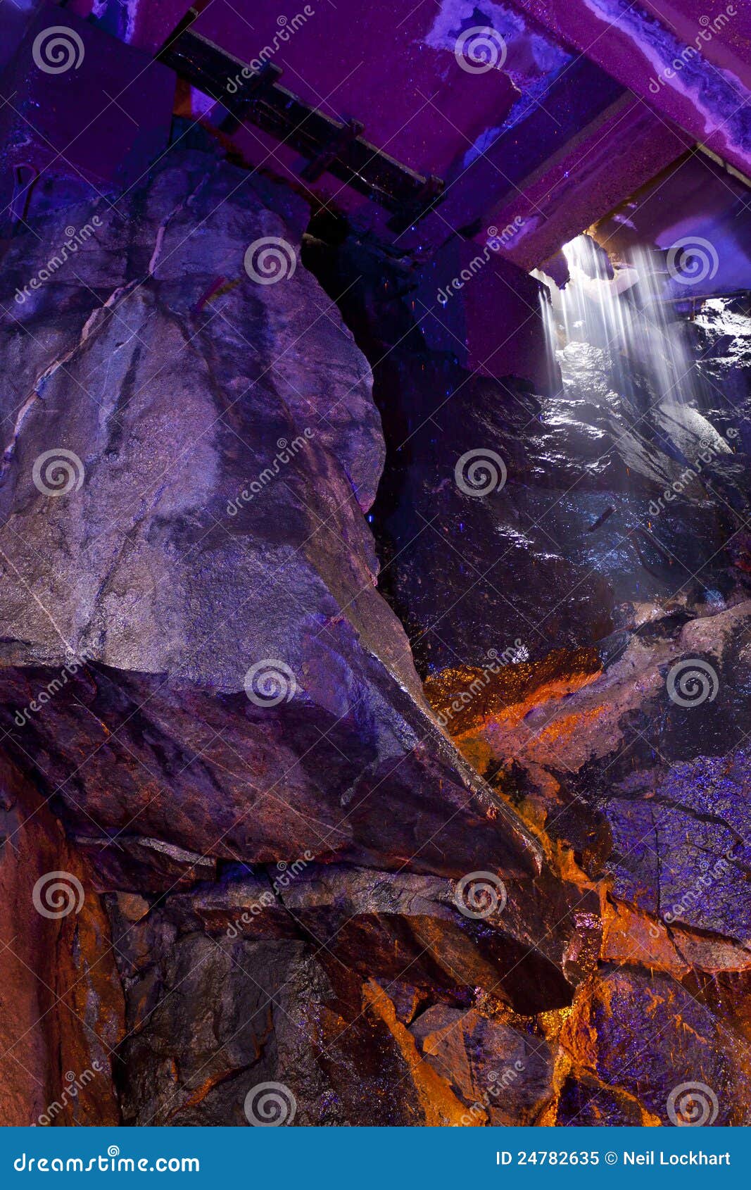 Wet Underground Cave stock image. Image of wall, falling - 24782635