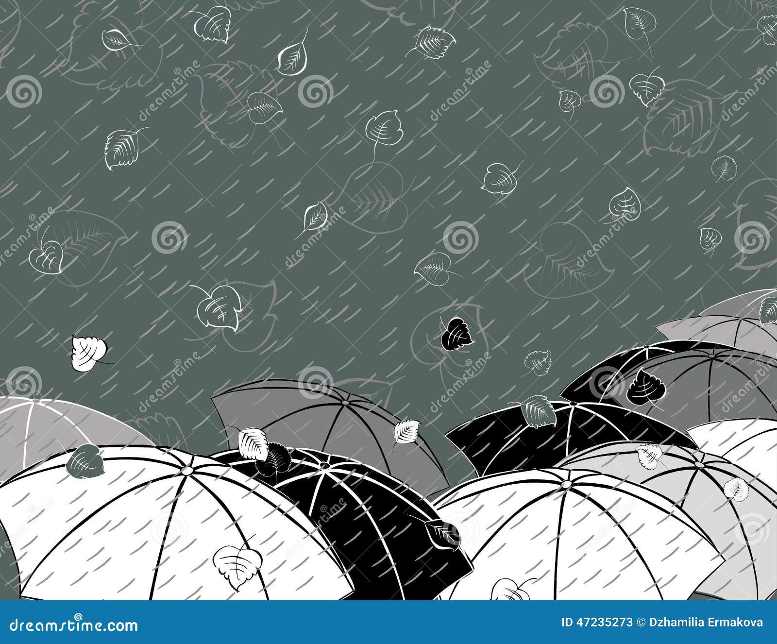 Wet stock vector. Illustration of falling, raining, drawing - 47235273
