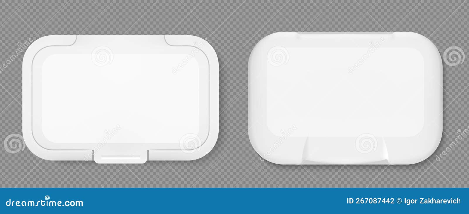 Wet Wipe Covers For Wet Wipes Packaging Set. Realistic Front View ...