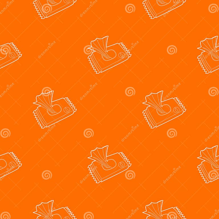 Wet Wipe Pack Pattern Vector Orange Stock Vector - Illustration of ...