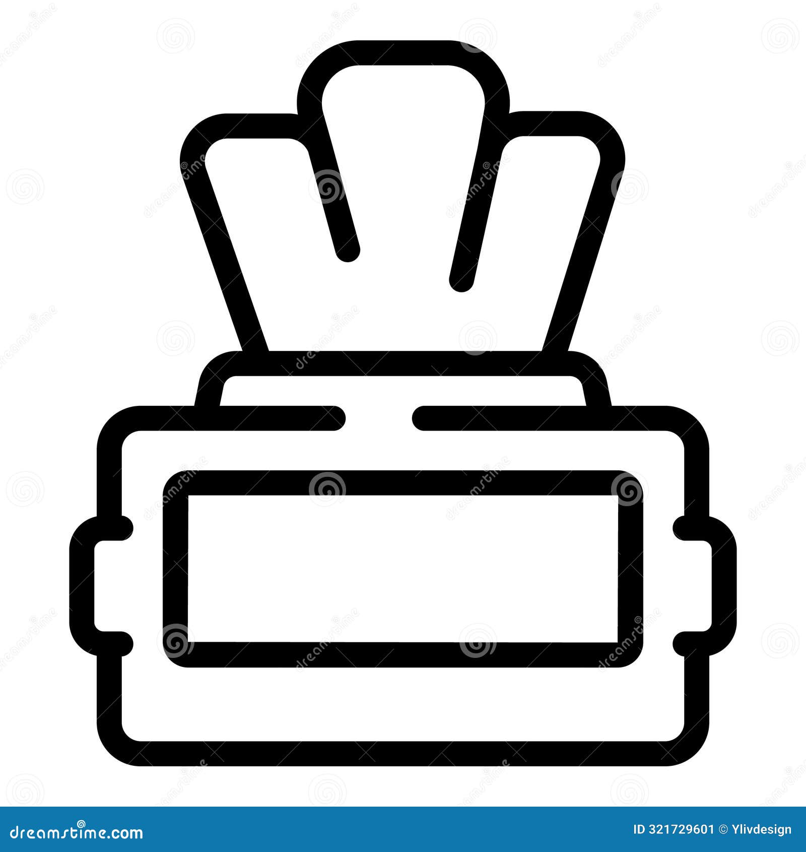 Wet Wipes Pack with Open Lid Showing Wipes Inside Line Icon Stock ...