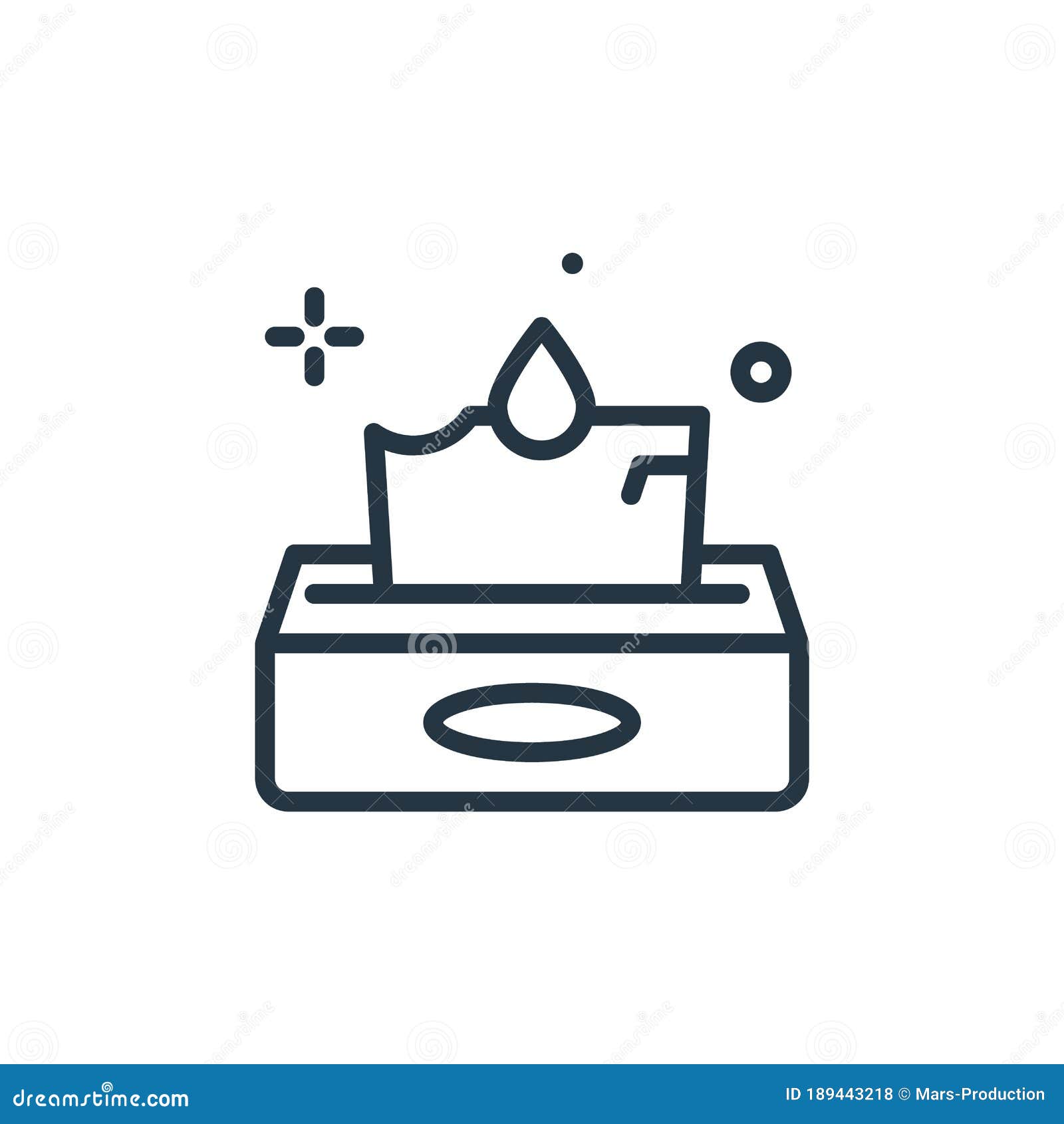 Wet Wipes Vector Icon Isolated on White Background. Outline, Thin Line ...