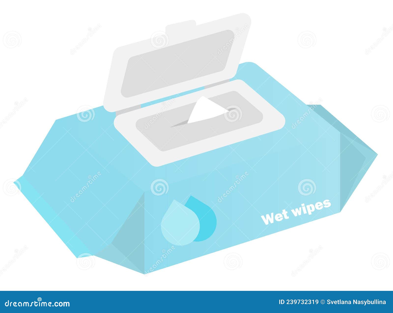 Wet Wipes Vector Illustration. Stock Vector - Illustration of wipe ...