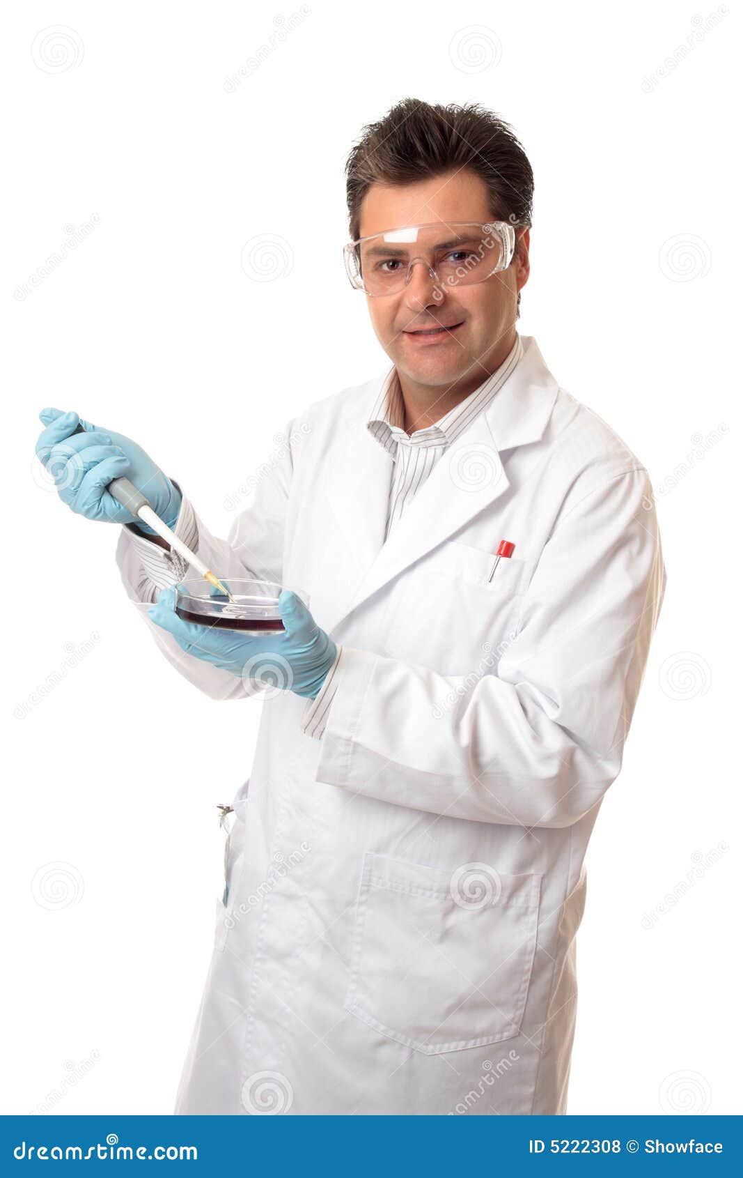 Wetenschapper of Bioloog Die Pipet Met Behulp Van Stock Foto - Image of ...