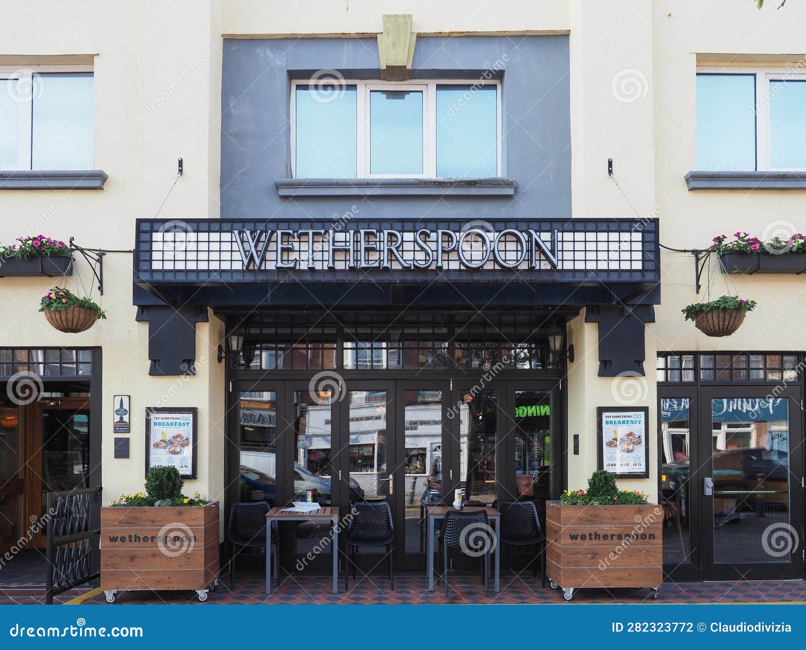Wetherspoon Pub Sign in Bexhill on Sea Editorial Photography - Image of ...